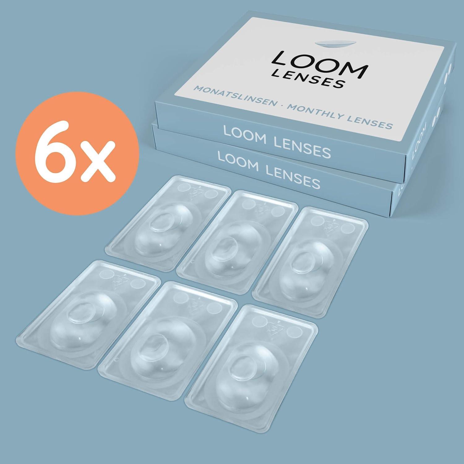 Loom Monthly Soft Contact Lenses -6 Pieces | BC 8.6 | Dia 14.2 | -5.00 ...
