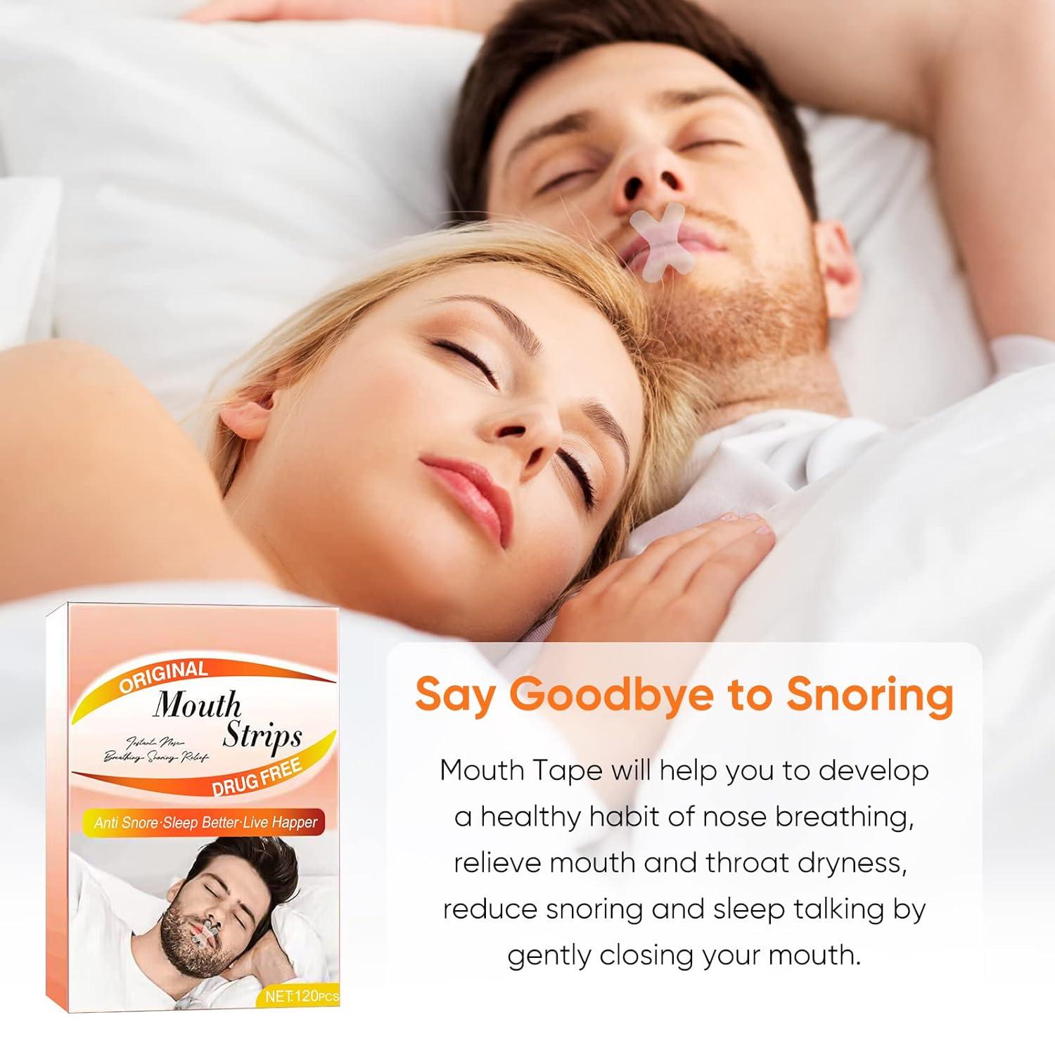 120Pcs Mouth Tape for Anti Snoring & Improved Nasal Breathing | Buy Now ...
