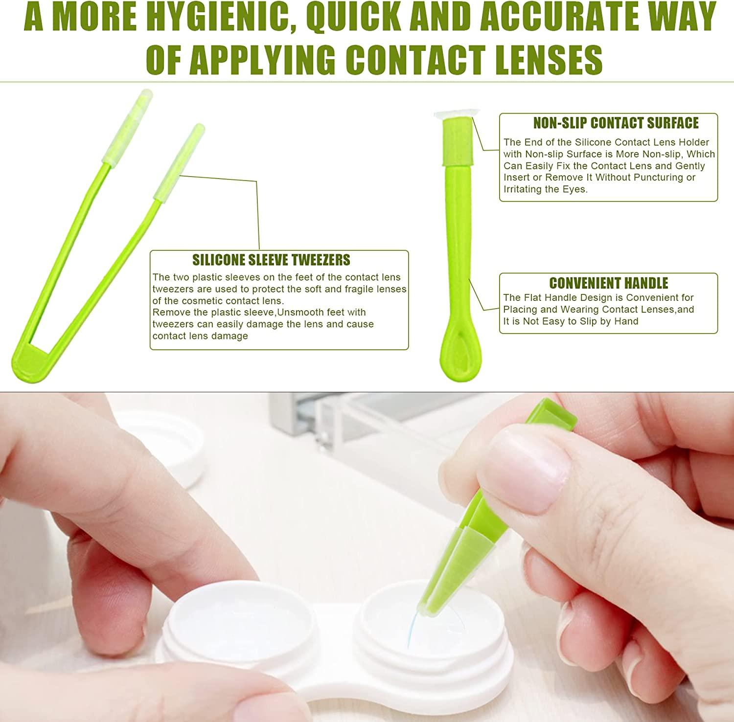 10 Pack Colorful Contact Lens Remover and Inserter Tool Case Set with ...