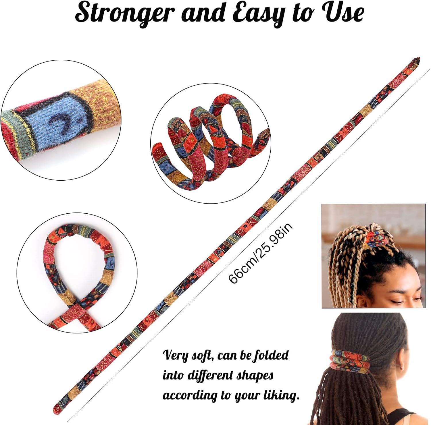 Spiral Lock Hair Tie Dreadlock Accessory Bendable Hair Ties Long Dreads ...