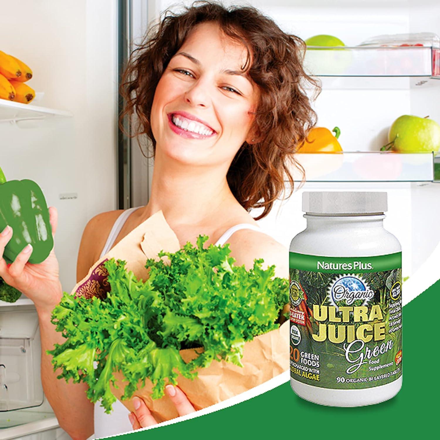 NaturesPlus Organic Ultra Juice Green Superfoods Tablets - Vitamin C ...