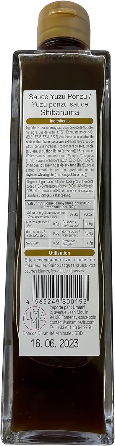 Sushi Shibanuma Ponzu Yuzu Katsuo 0.3 kg - Authentic Japanese Citrus ...