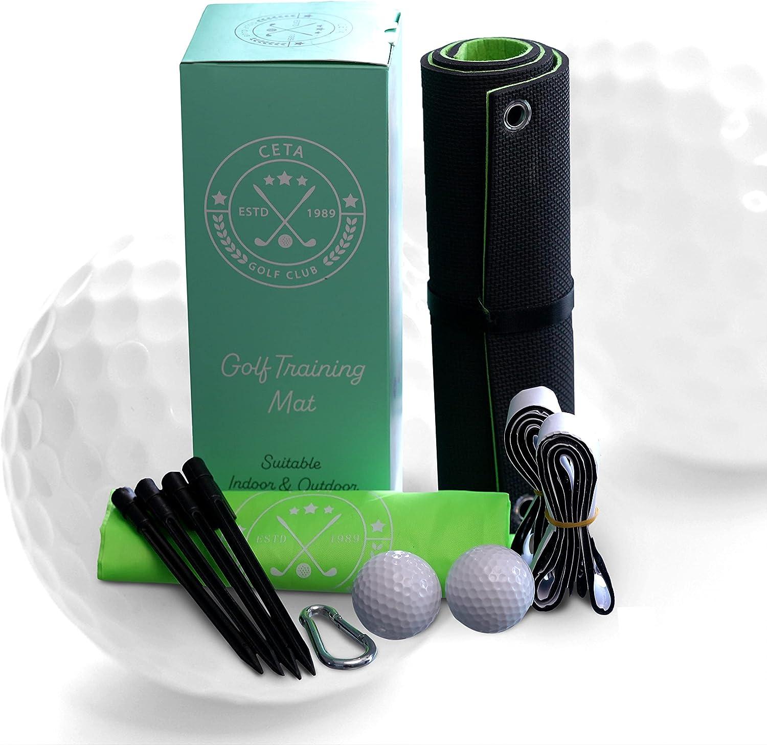 Golf Swing Detection Training Mat - Indoor & Outdoor Use with Real Golf ...