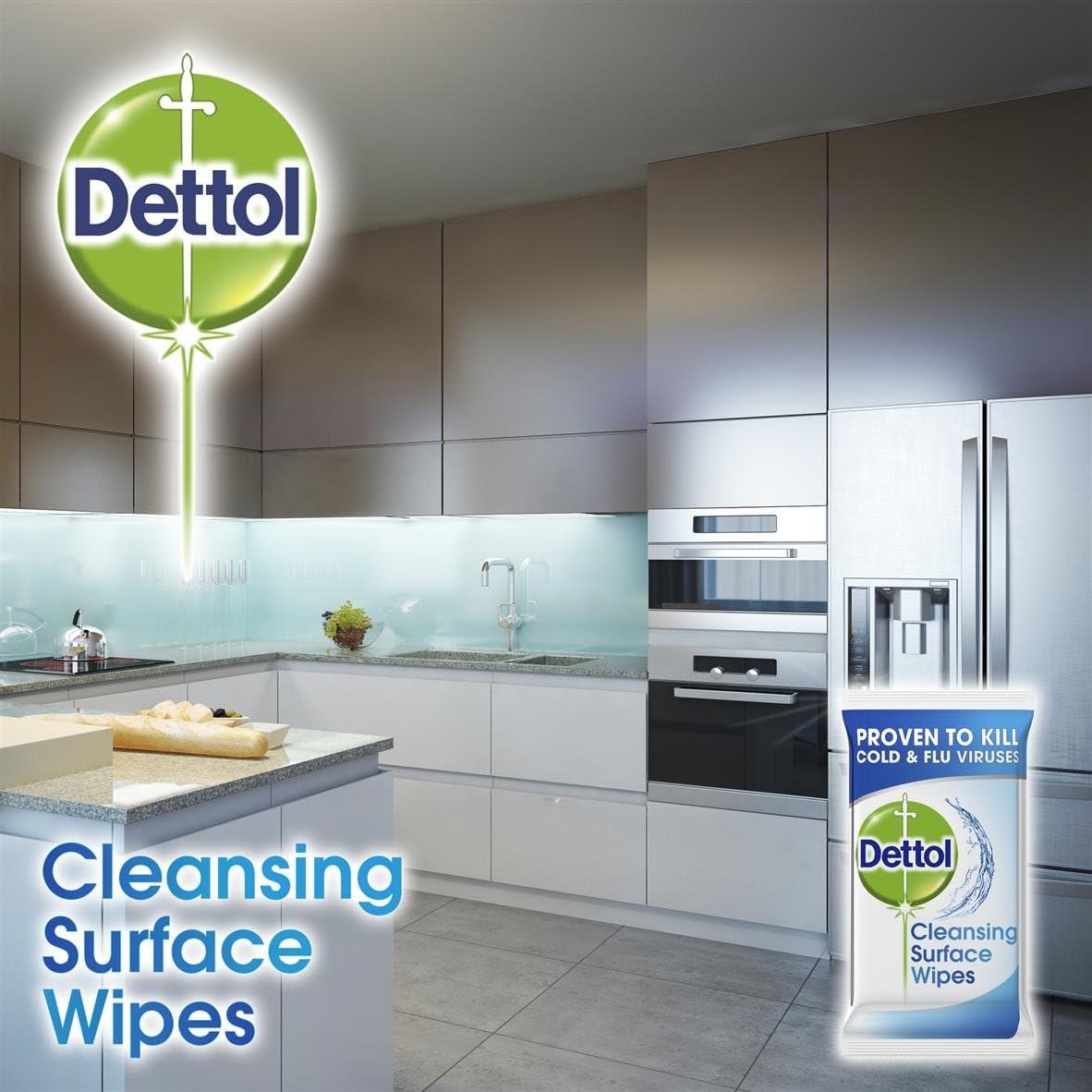 Dettol Antibacterial Surface Cleaning Wipes - 84 Count Pack - 1 Pack ...