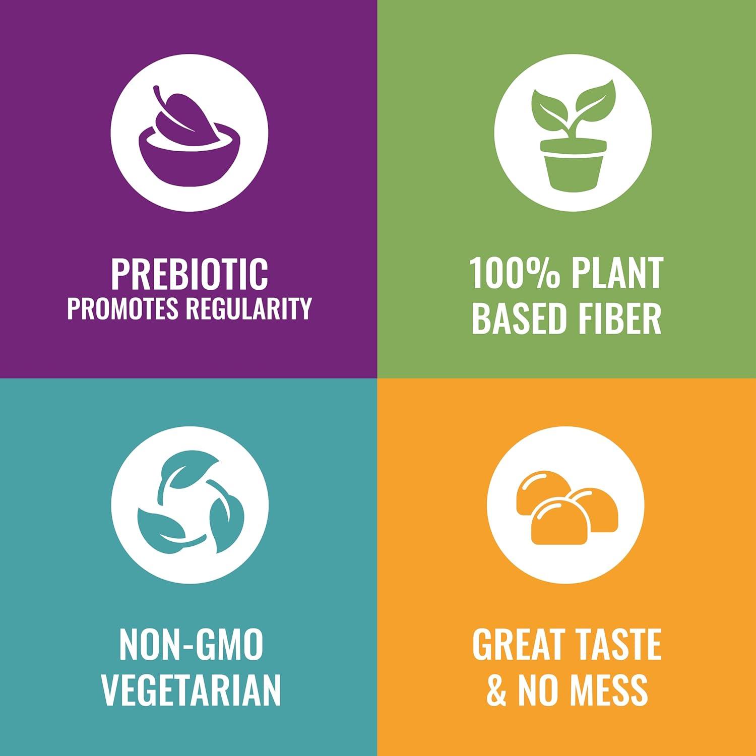 Plant Based Fiber Gummies for Kids - Chicory Root Inulin Prebiotic ...