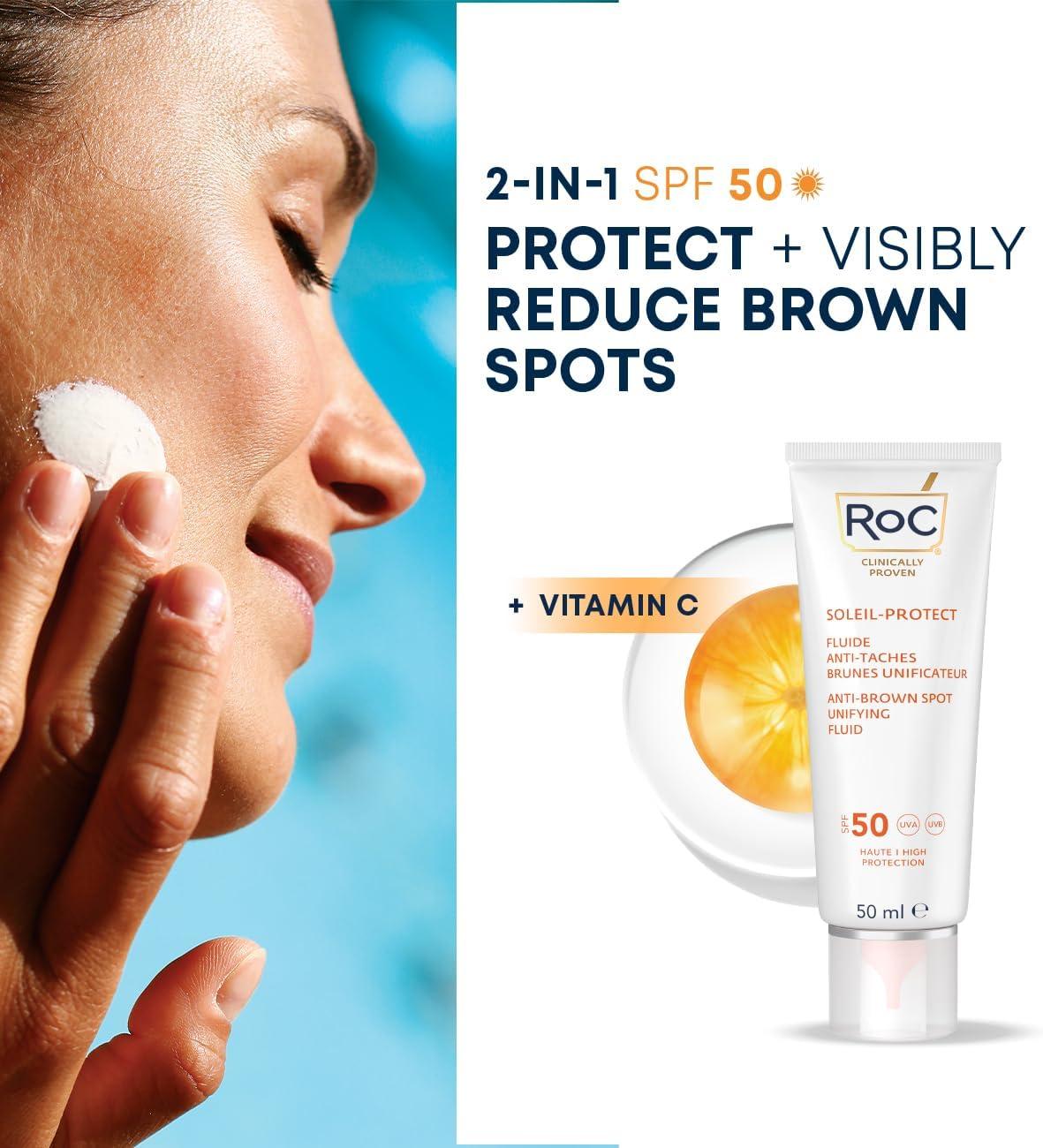 RoC Soleil-Protect Unifying Fluid SPF50 - Sun Protection & Brown Spot ...