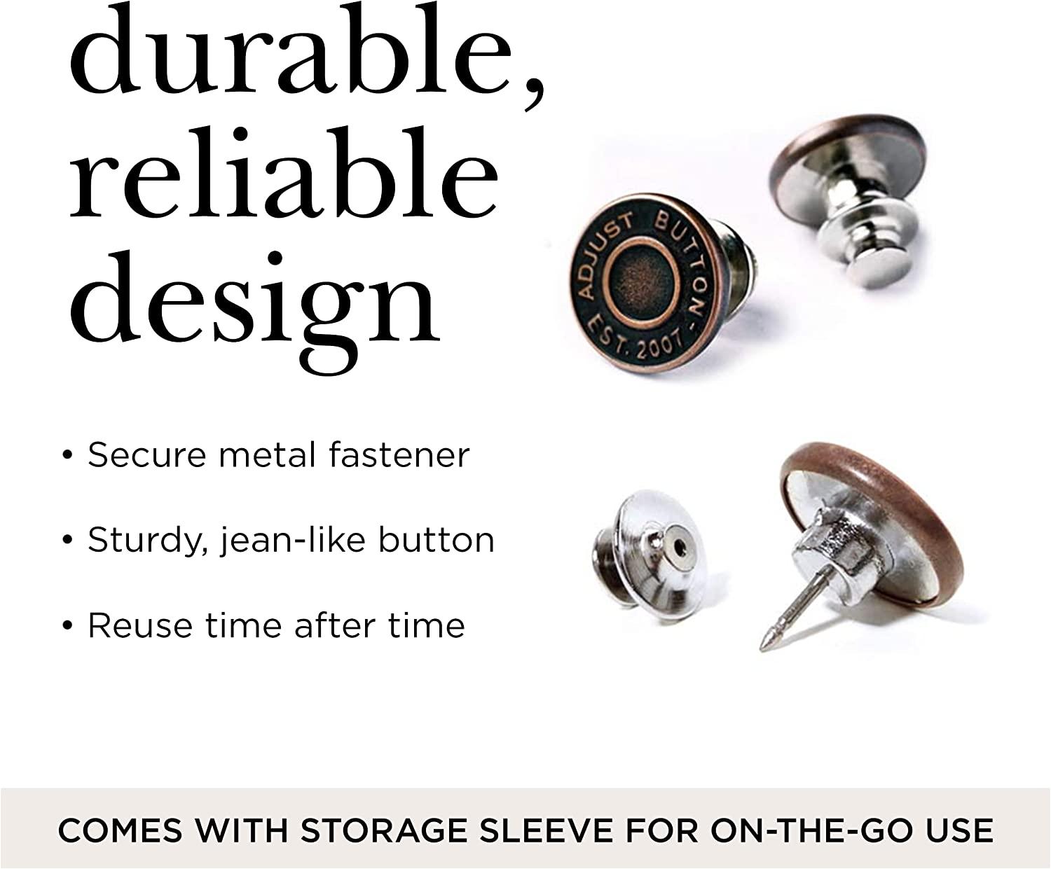 Nippies Adjust-a-Button for Jeans - Pack of 2 | Adjustable Replacement ...