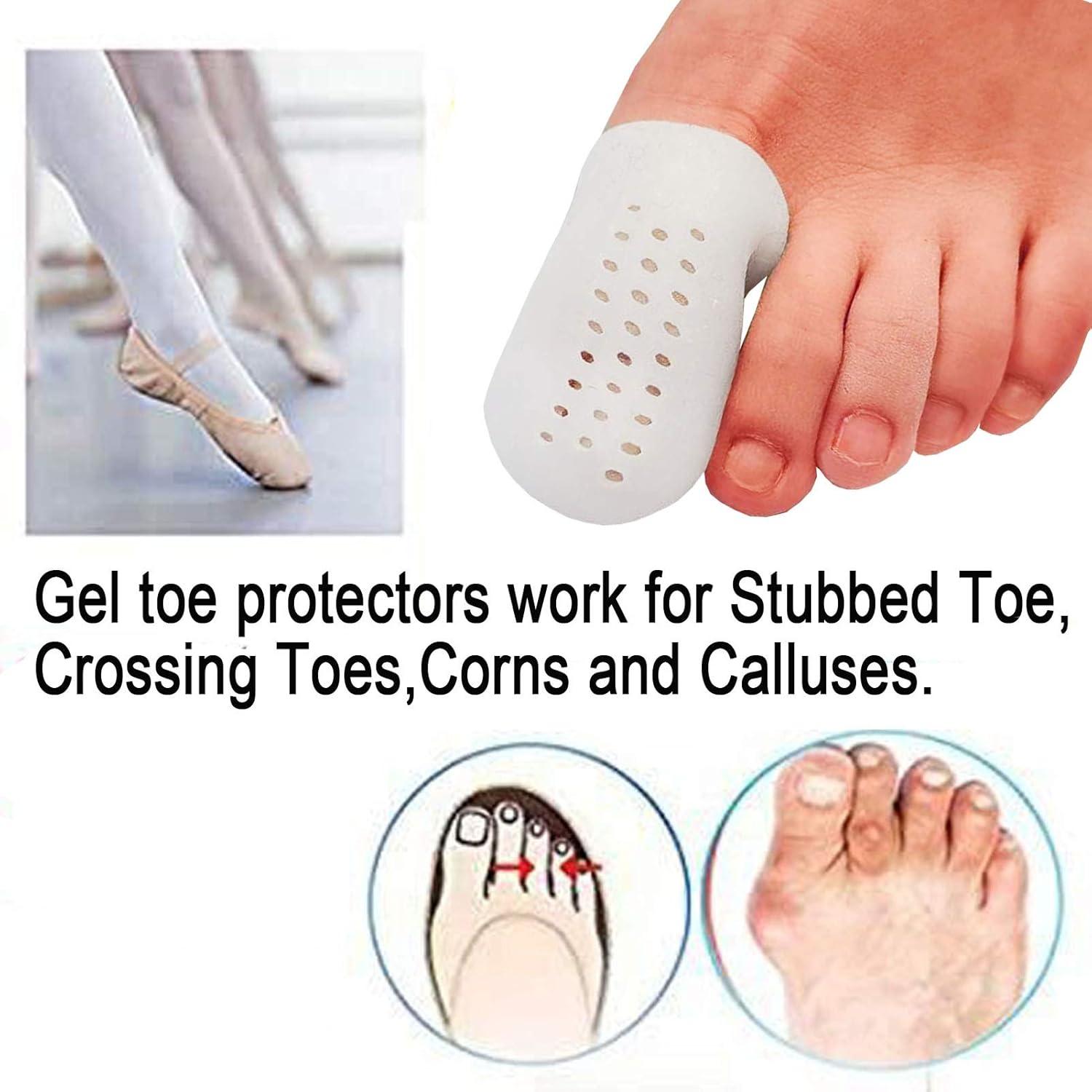 Footsihome Gel Toe Caps for Large Toes - Pain Relief & Protection ...
