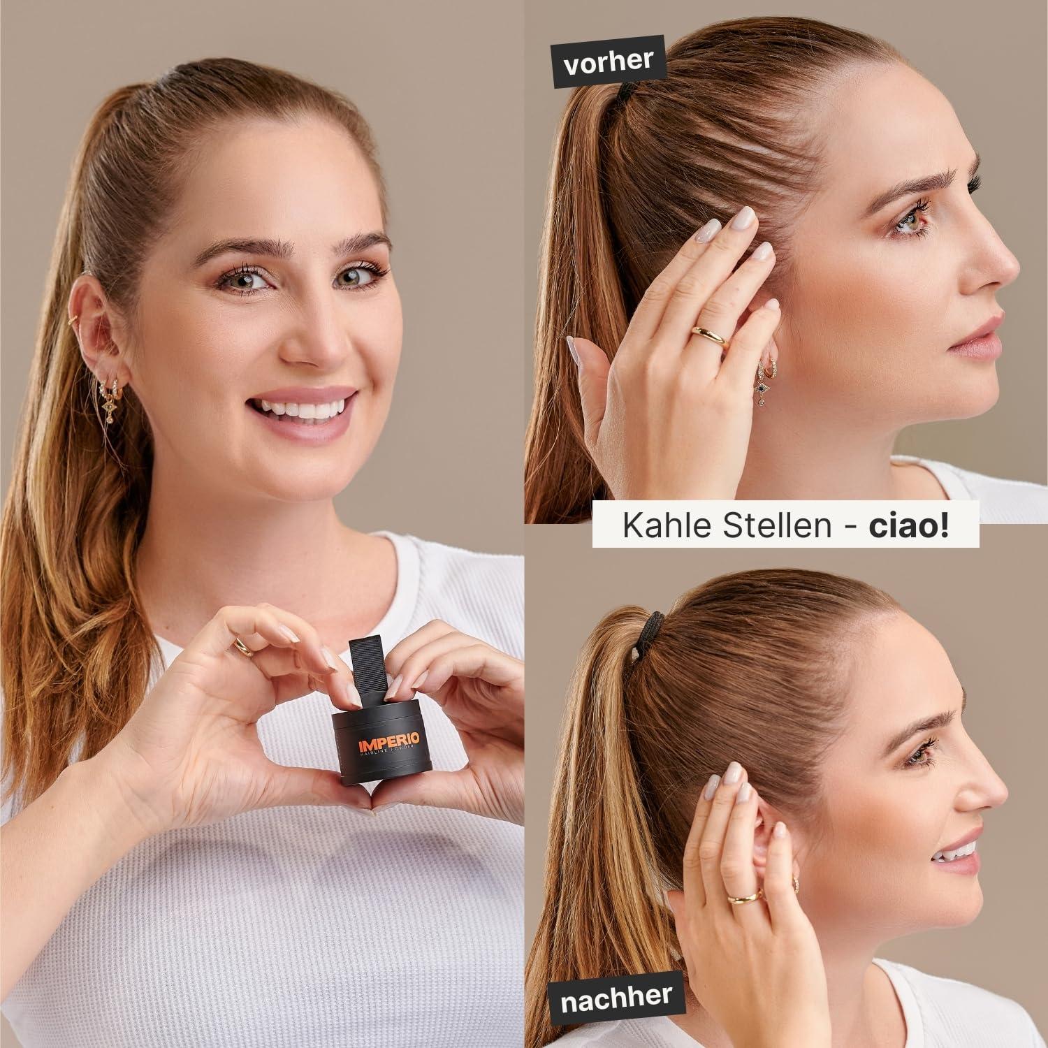 Imperio Powder - Waterproof Hair Concealer for Men & Women | Dark Brown ...