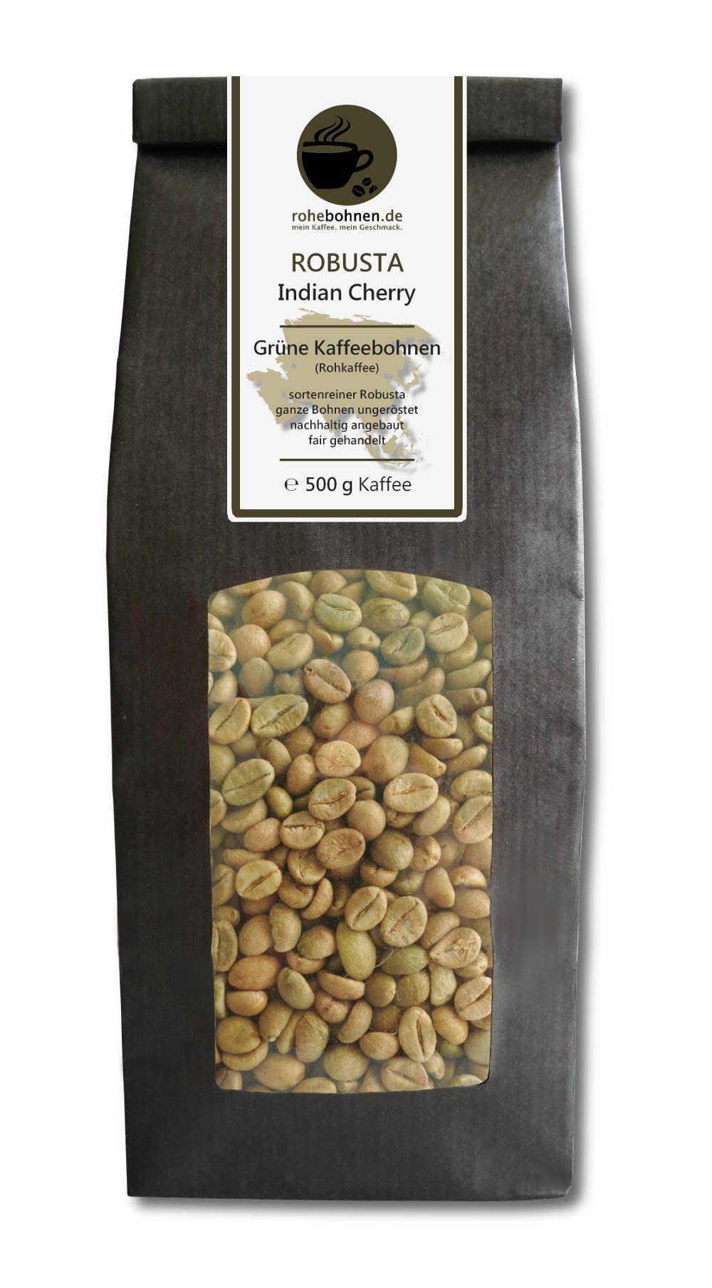 Indian Cherry Green Coffee Beans Robusta 500g - Raw & Premium Quality ...