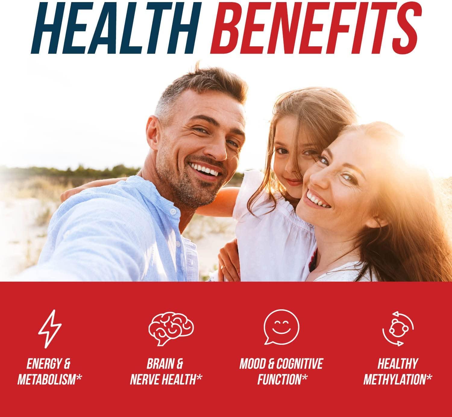 Organic Vitamin B12 5000 mcg | 3 BioActive B12 Forms | Cherry Flavor ...