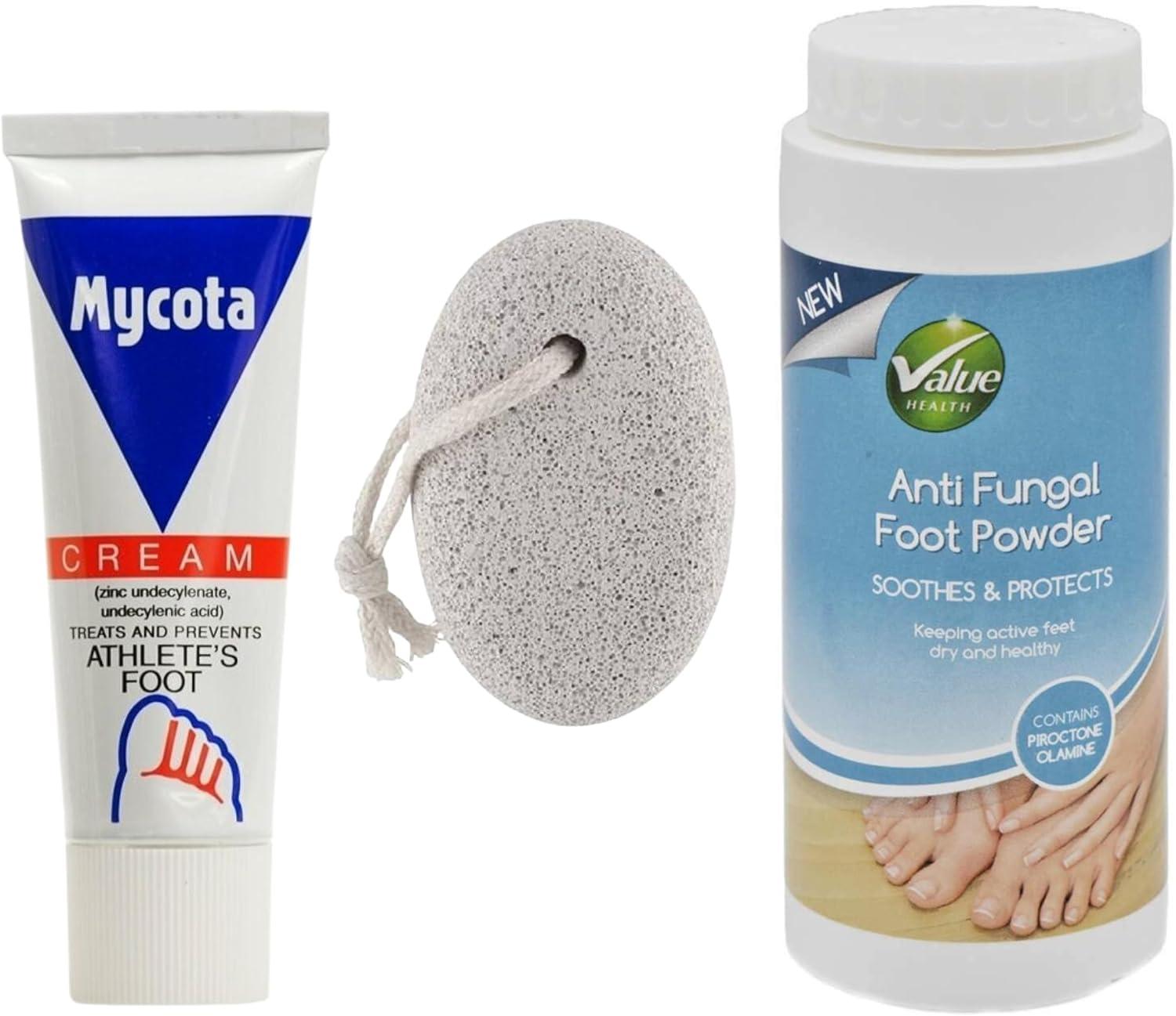 Athletes Foot Treatment Bundle: Mycota Cream 25g, Value Health ...