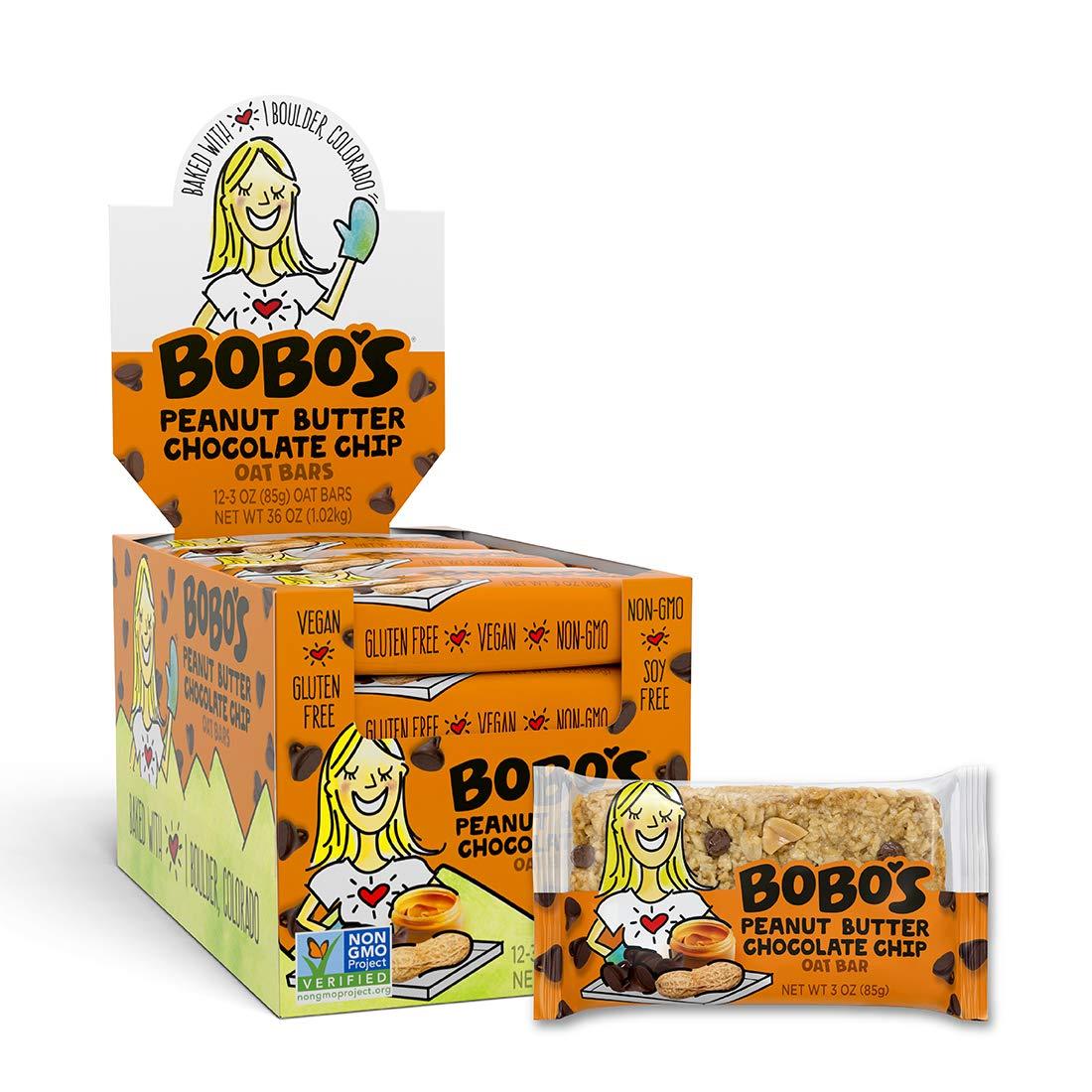 Bobo's Oat Bars (Peanut Butter Chocolate Chip, 12 Pack) - Gluten Free ...