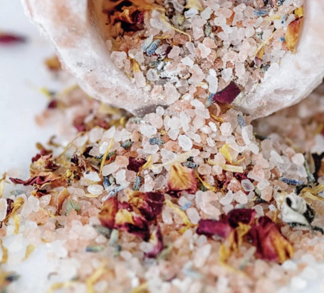 Natural & Organic Tub Tea with Bath Salts - Handmade Herbal Soak for ...