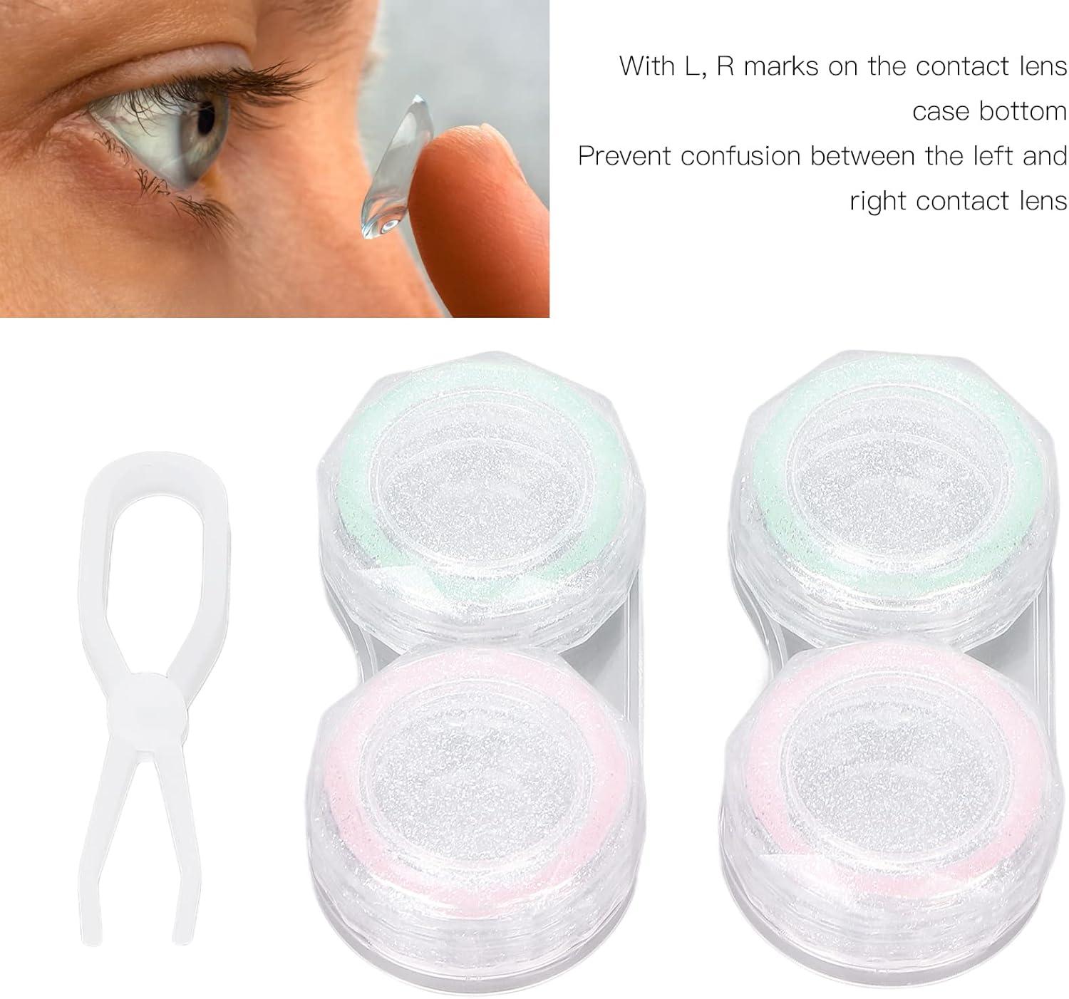 NATUDECO Contact Lens Storage Container Kit - 2 Sparkles Boxes with ...