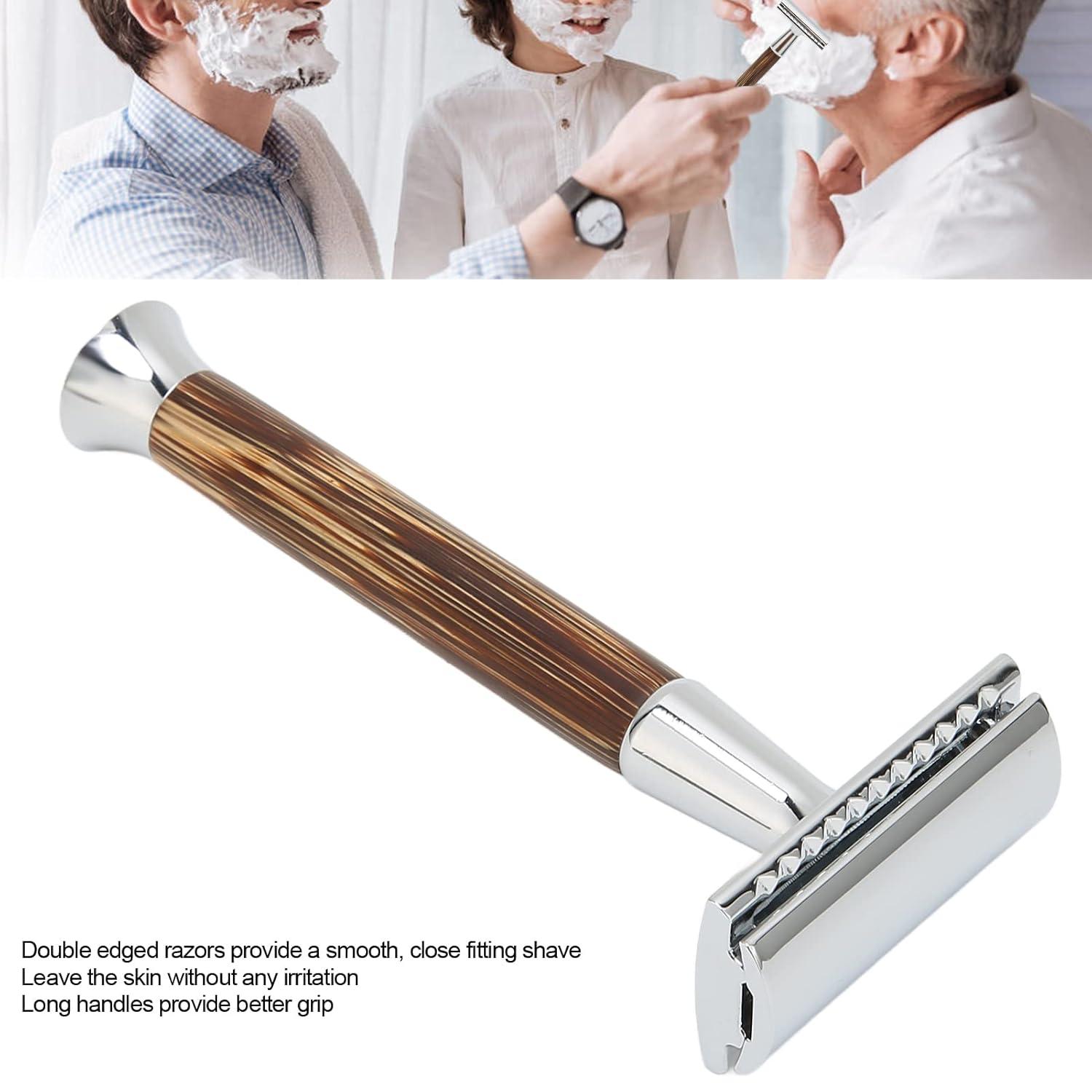 Professional Double Edge Safety Razor - Durable Long Handle for Fast ...