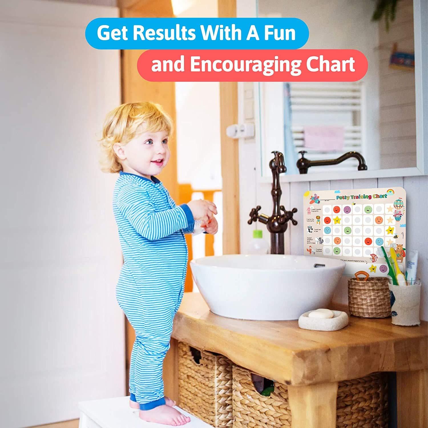 Putska Animal Potty Training Chart for Toddlers - Boys & Girls Sticker ...