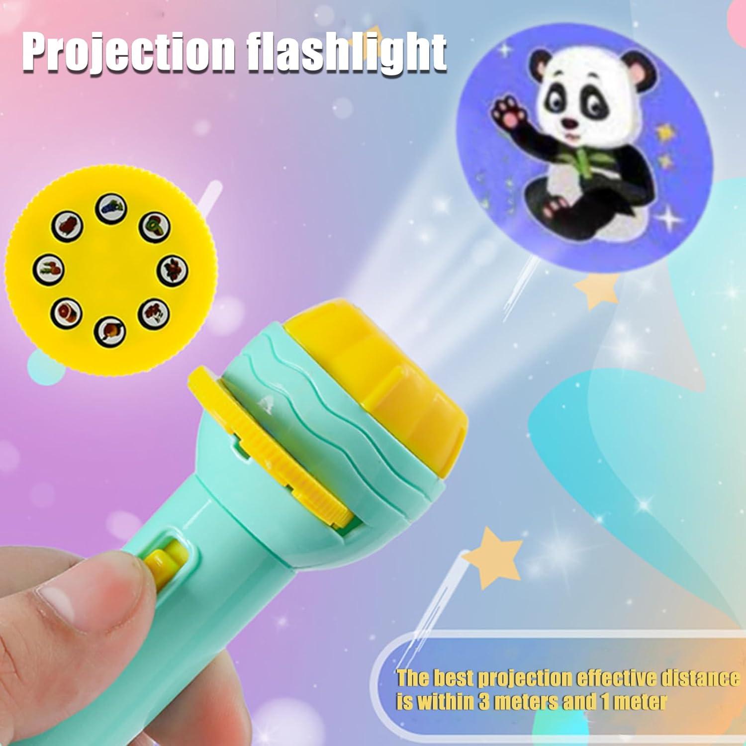 Funmo 2x Flashlight Projector for Kids 80 Animal Patterns Dinosaurs ...