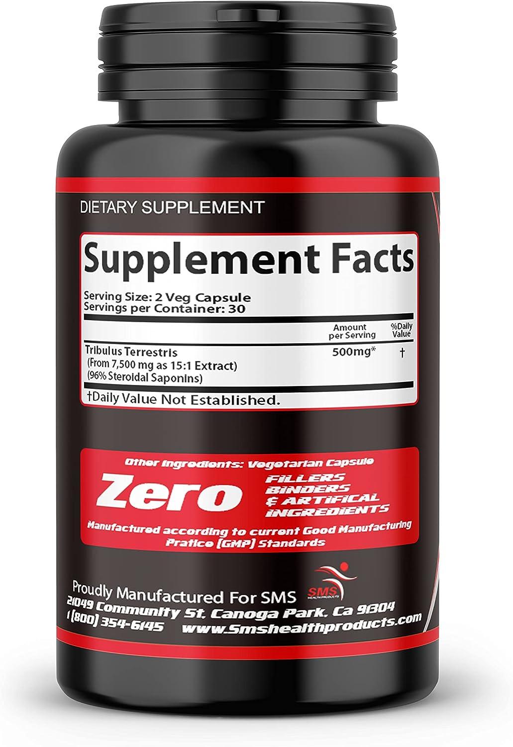 TRIBULUS TERRESTRIS Extract 96% Saponins 7500mg - Bodybuilding Booster ...