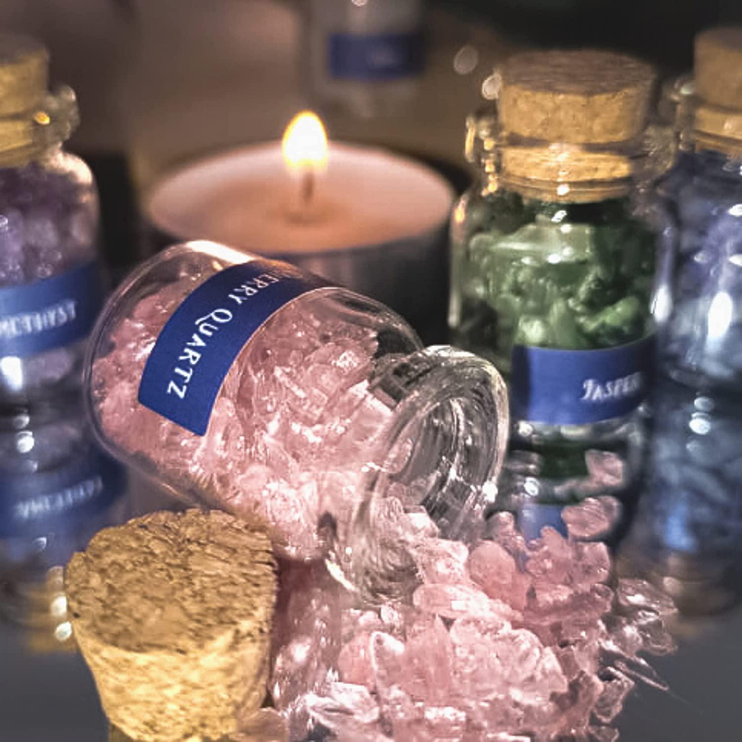 Spell Crystals in Bottles - Mini Crystals for Witchcraft & Spell Jars ...