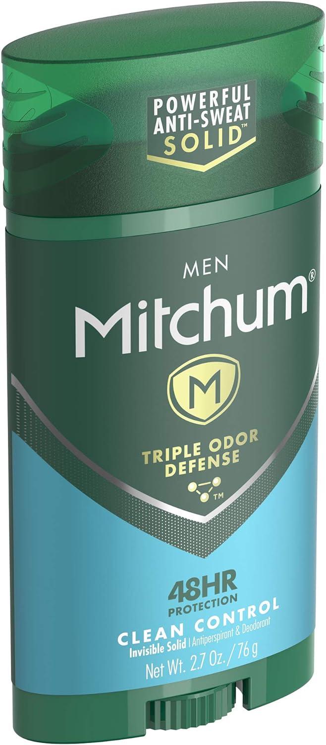 MITCHUM Advanced Control Invisible Solid for Men 2.7 Oz (Pack of 3 ...