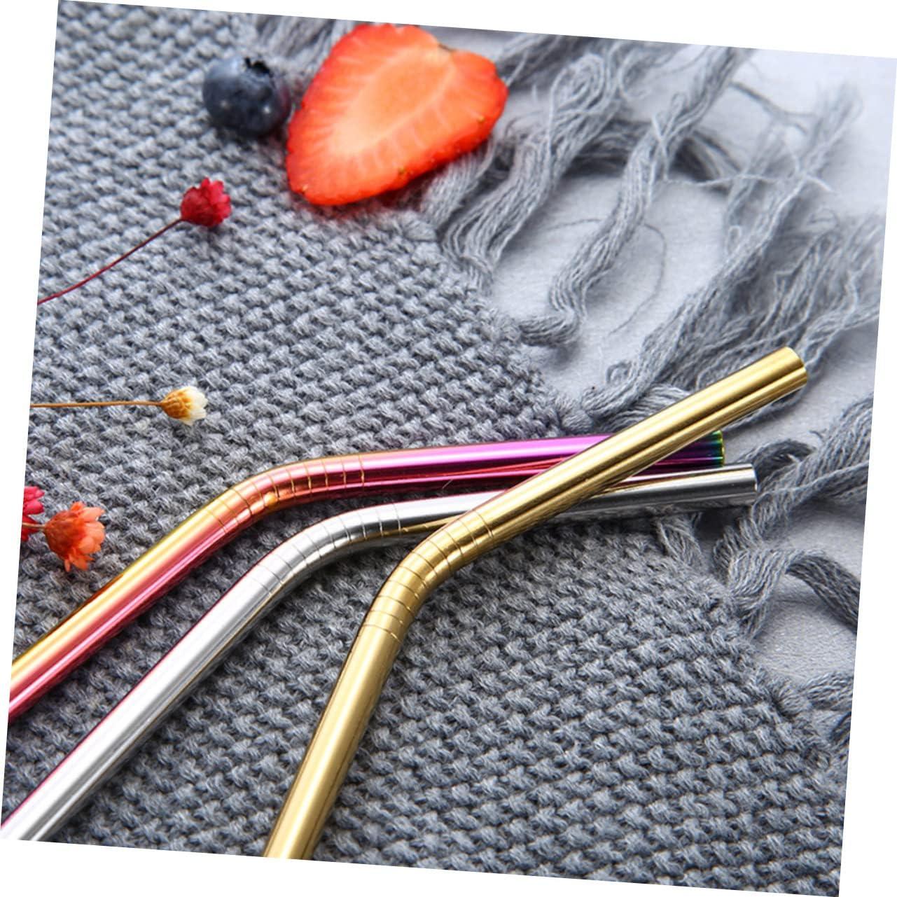 Buy SOLUSTRE 8 Pcs Stainless Steel Drinking Pipettes - Set of 2 Silver ...