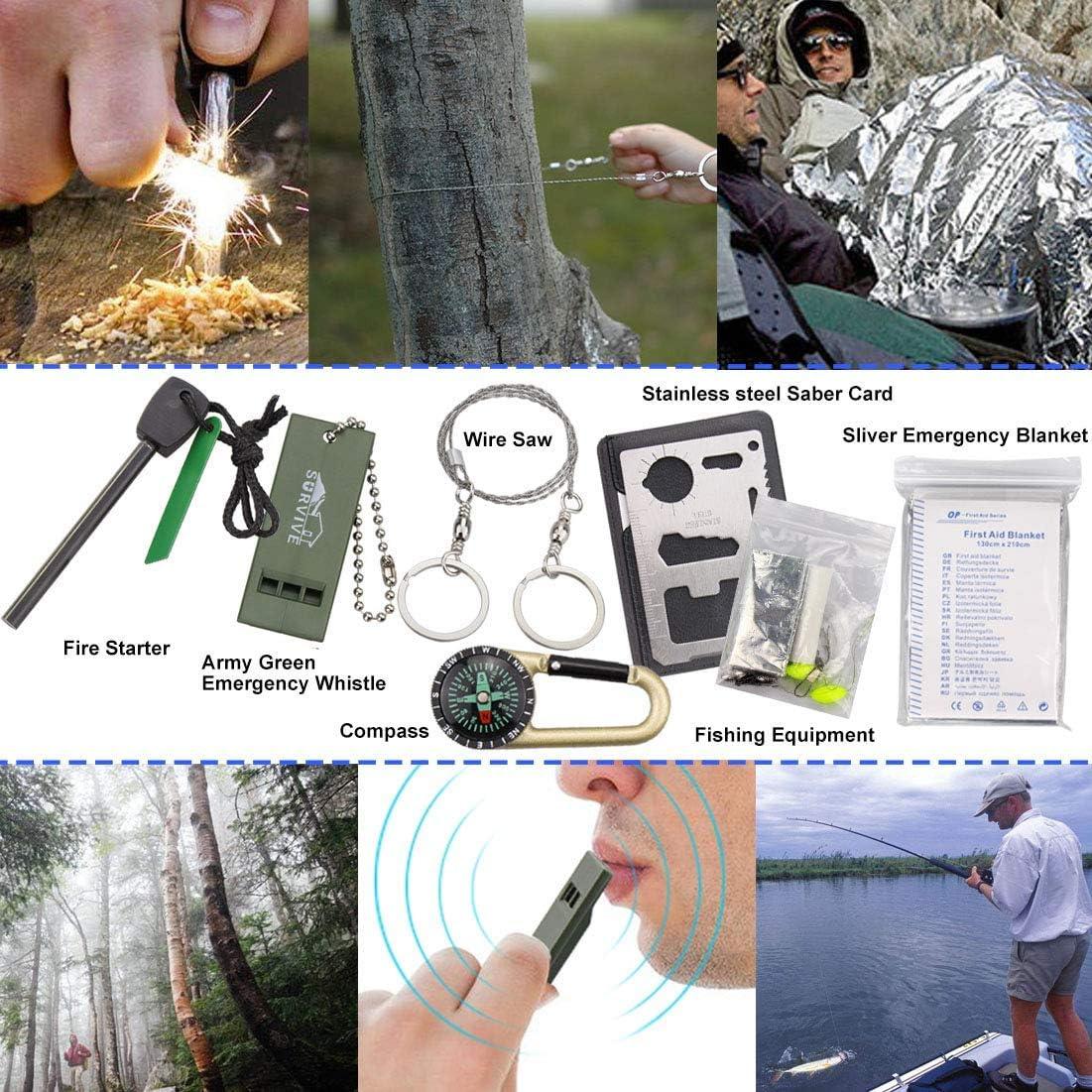 Monoki 241Pcs First Aid Survival Kit - Upgraded Outdoor Emergency Gear ...