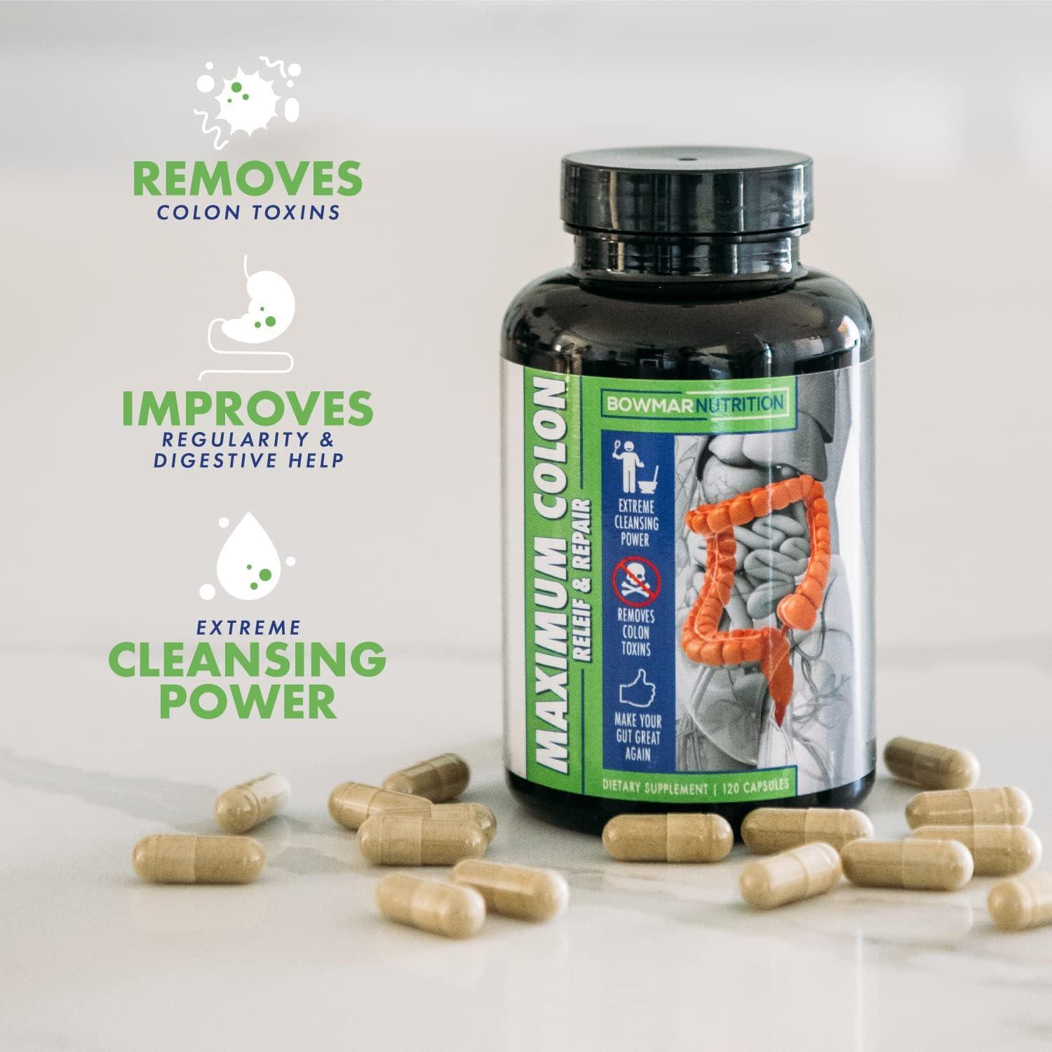 Bowmar Nutrition Colon Cleanse Capsules - 120ct Relief & Repair for ...