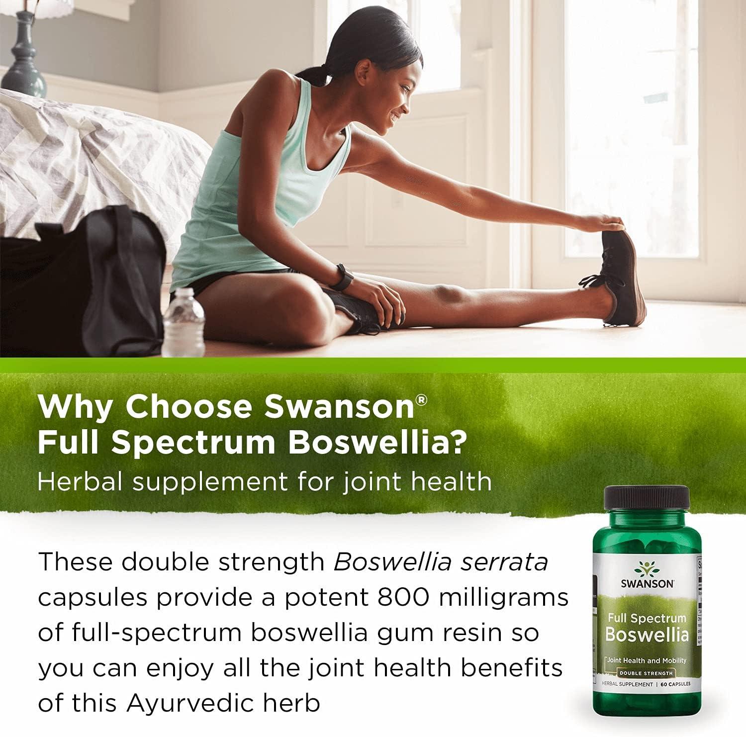 Swanson Double Strength Boswellia Herbal Supplement - Joint Support ...