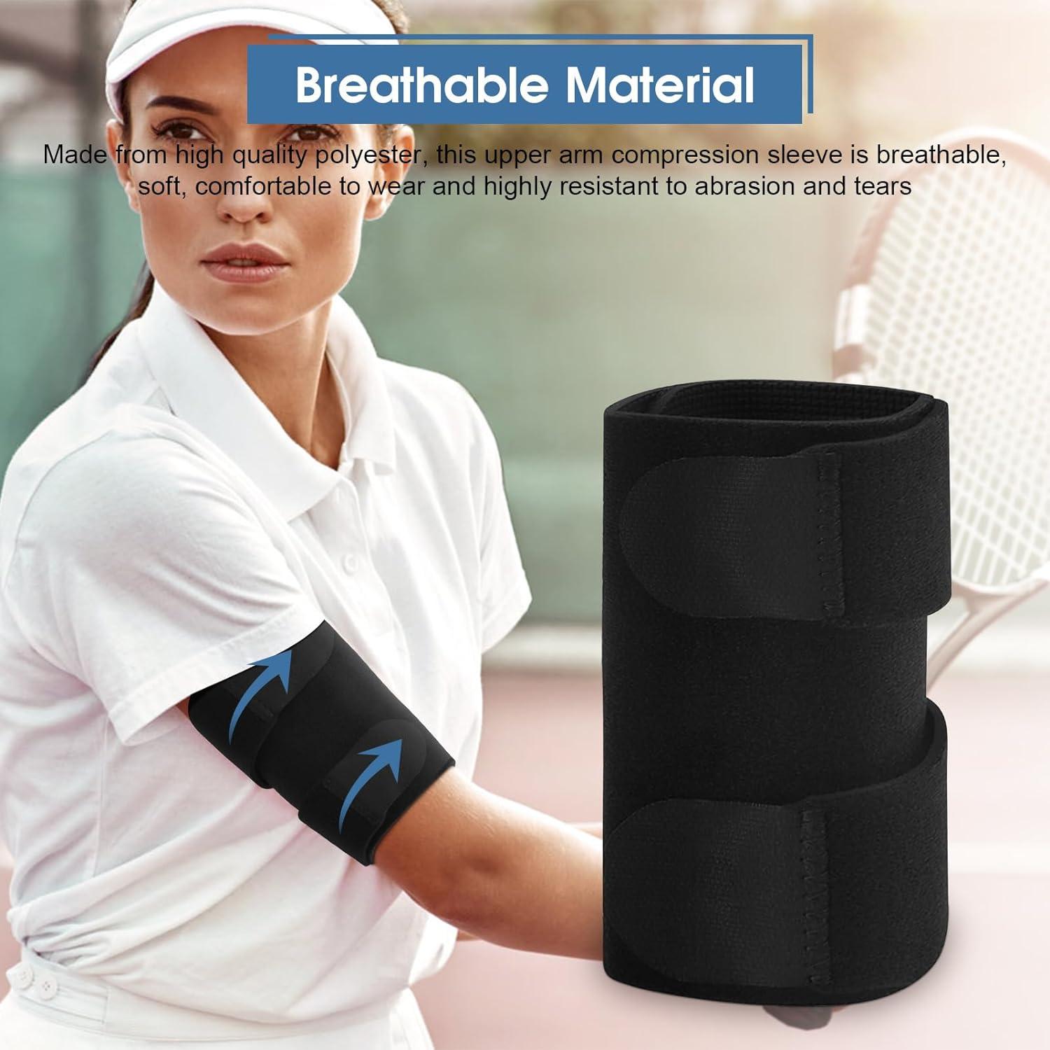 Adjustable Upper Arm Compression Sleeve for Bicep Tendonitis - Elbow ...