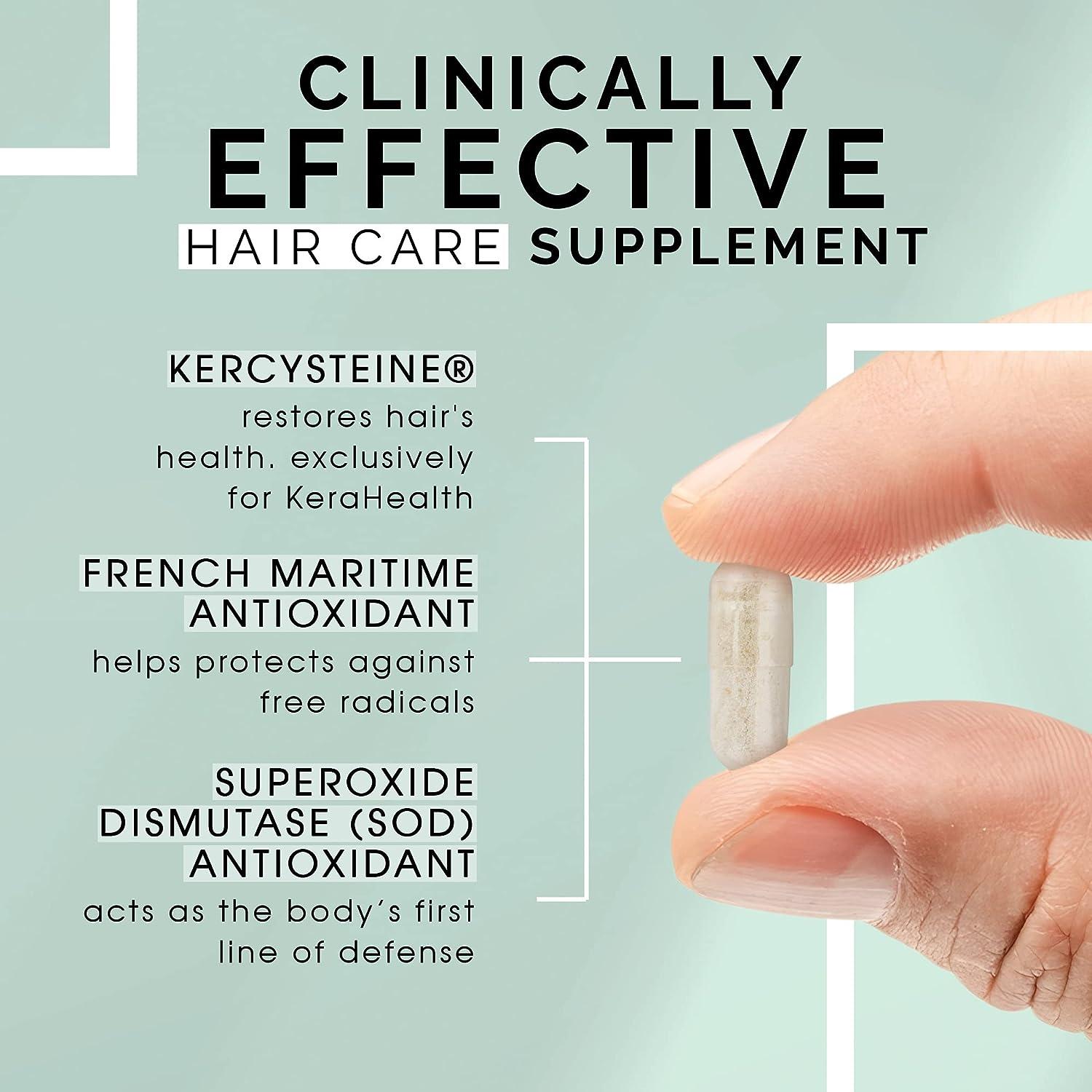 KeraHealth Women's Hair Growth Supplement with Zinc, Keratin, Biotin ...