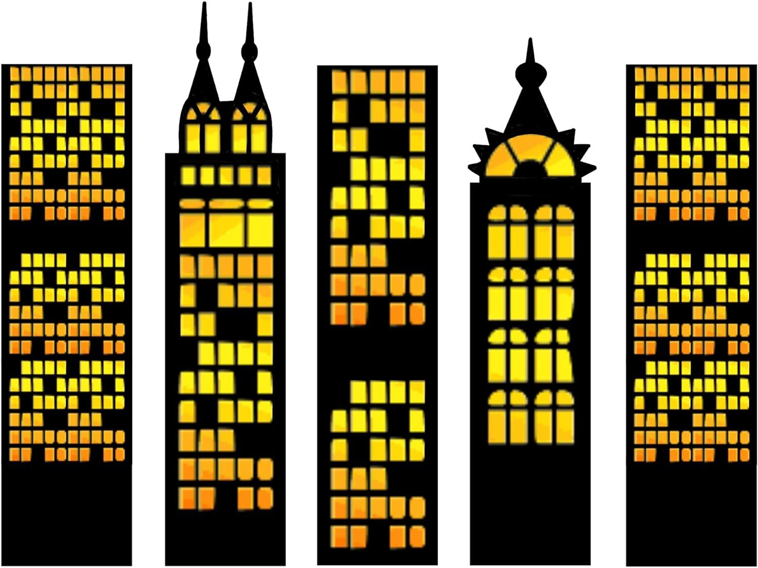 20x Pre-cut Standing Sky Scrapers Superhero Building Small Edible Thick ...