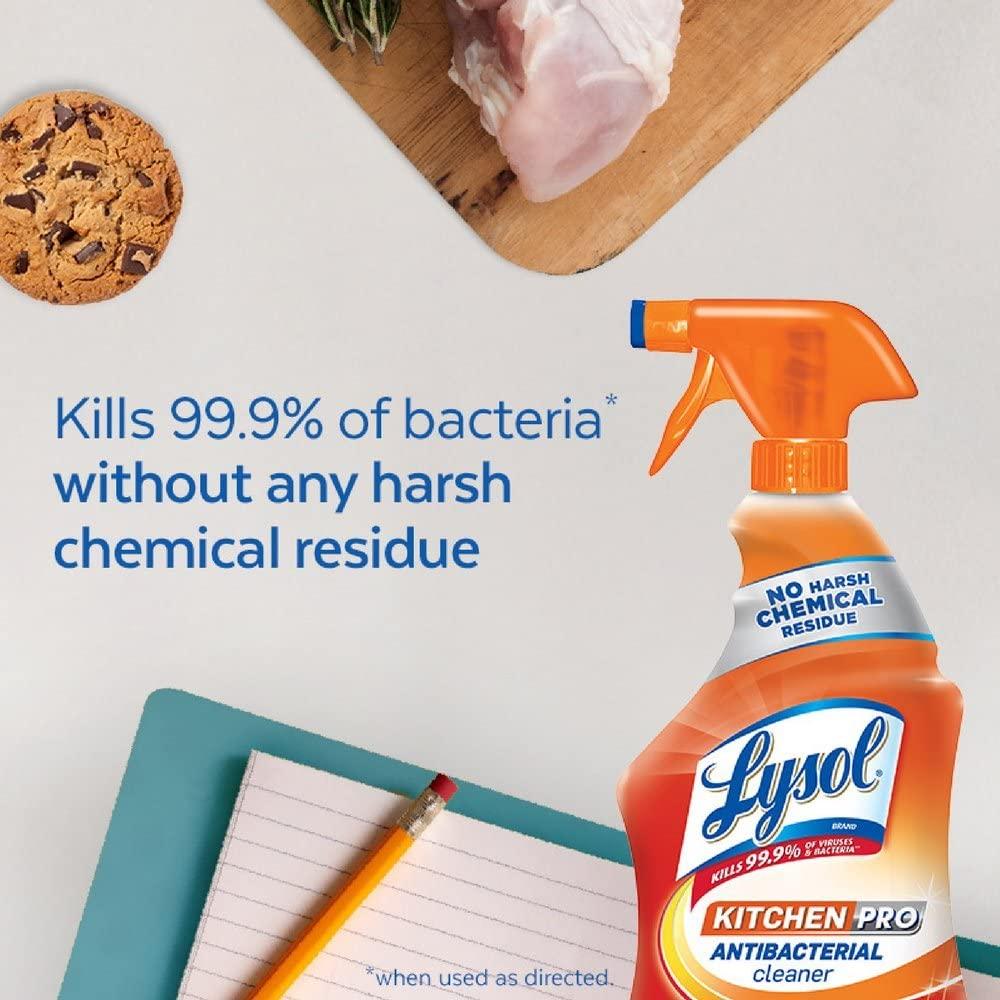 Lysol Kitchen Pro Antibacterial Cleaner Trigger 22 Fl Oz - Pack of 2 ...