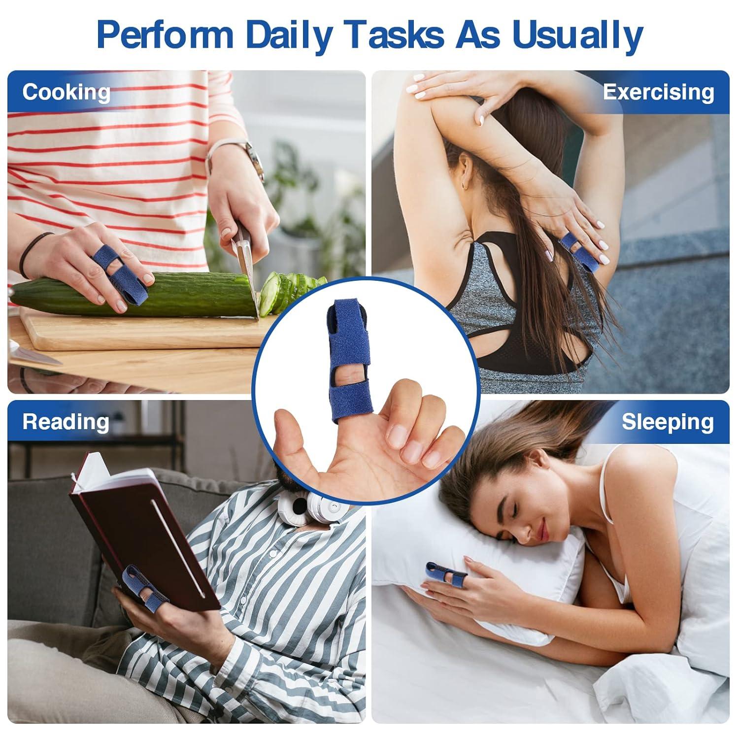 Echify Upgraded Finger Splints - 3Pcs Full Coverage Finger Protector ...