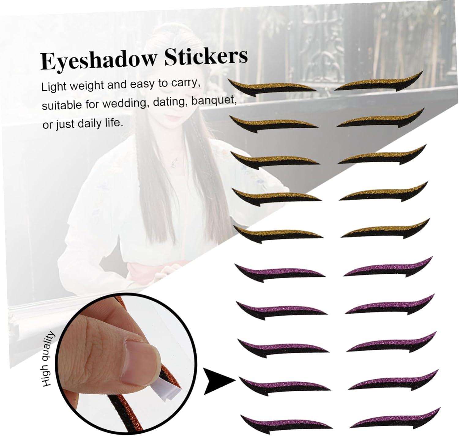 WOONEKY 20 Pairs Eyeshadow Stickers Eye Skin Sticker Eyeliner Decal ...