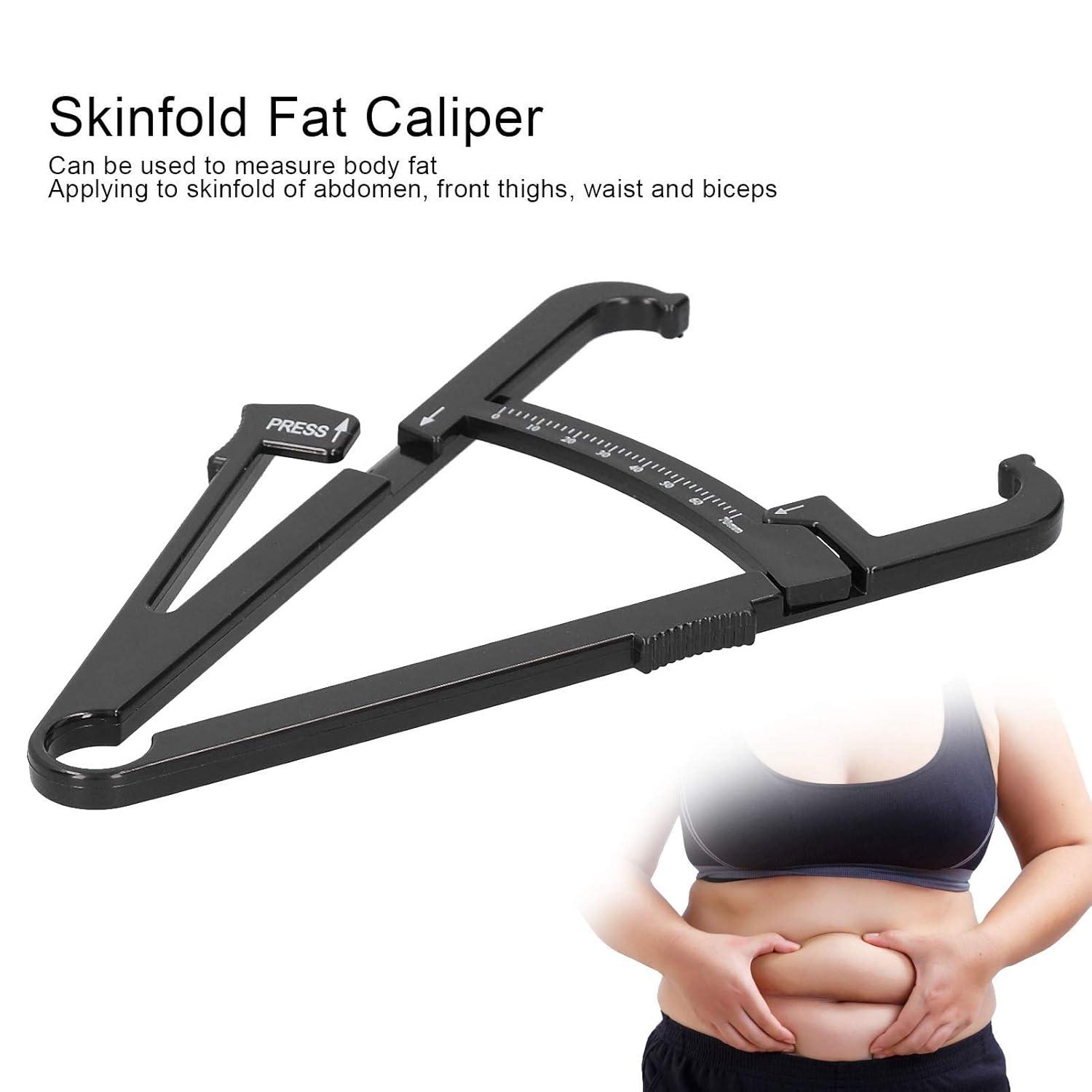 Body Fat Measuring Slide Caliper - Unisex Black Plastic Body Fat Tester ...