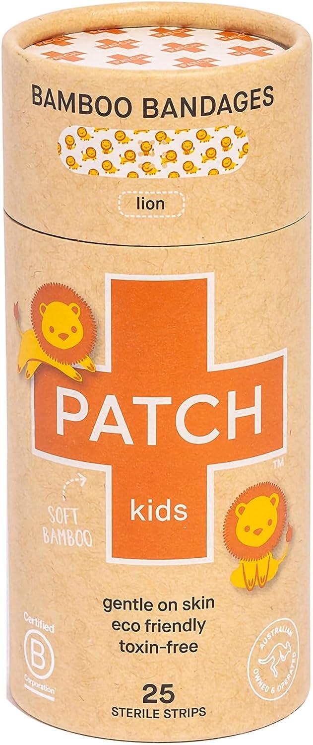 Patch Kids Bamboo Adhesive Bandages - Lion Design - 25 Count | Buy Now ...