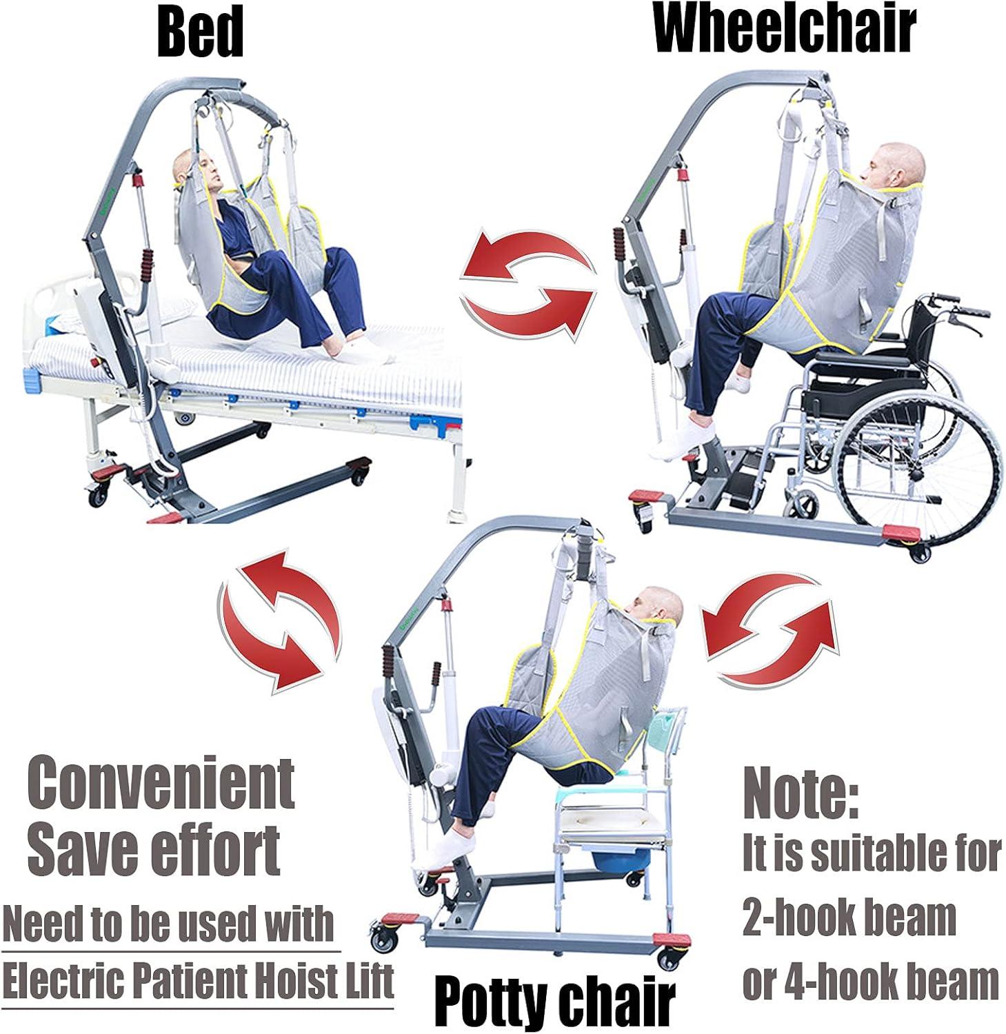 Patient Lifting Slings Full Body Patient Lift Sling Adjustable Transfer ...