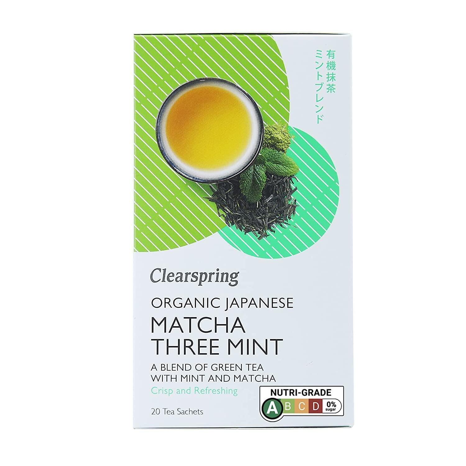 Clearspring Organic Japanese Matcha Three Mint - 20 Tea Sachets | Buy ...