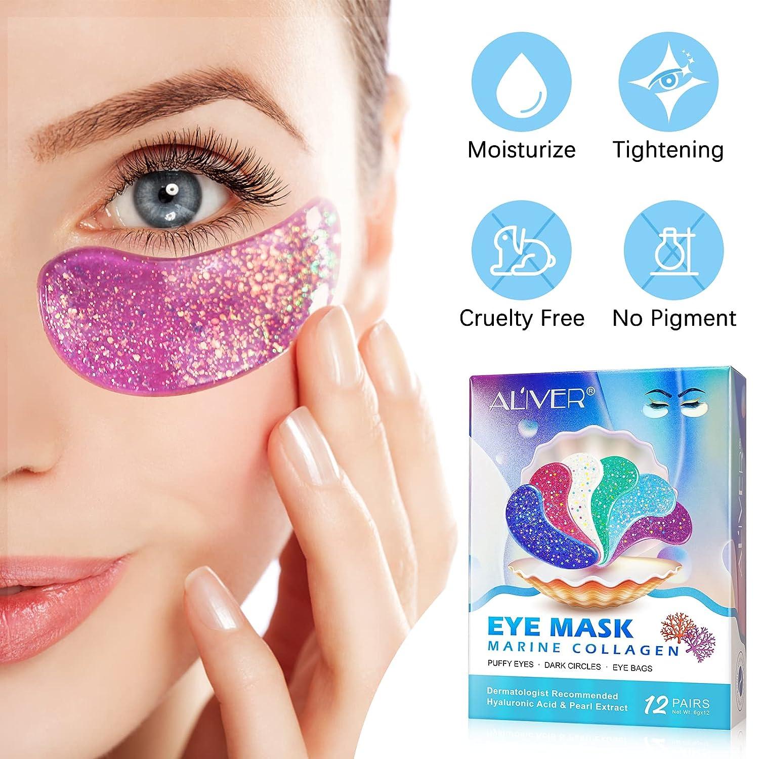 NUEDESFXO Eye Gels with Marine Collagen & Hyaluronic Acid - Under Eye ...