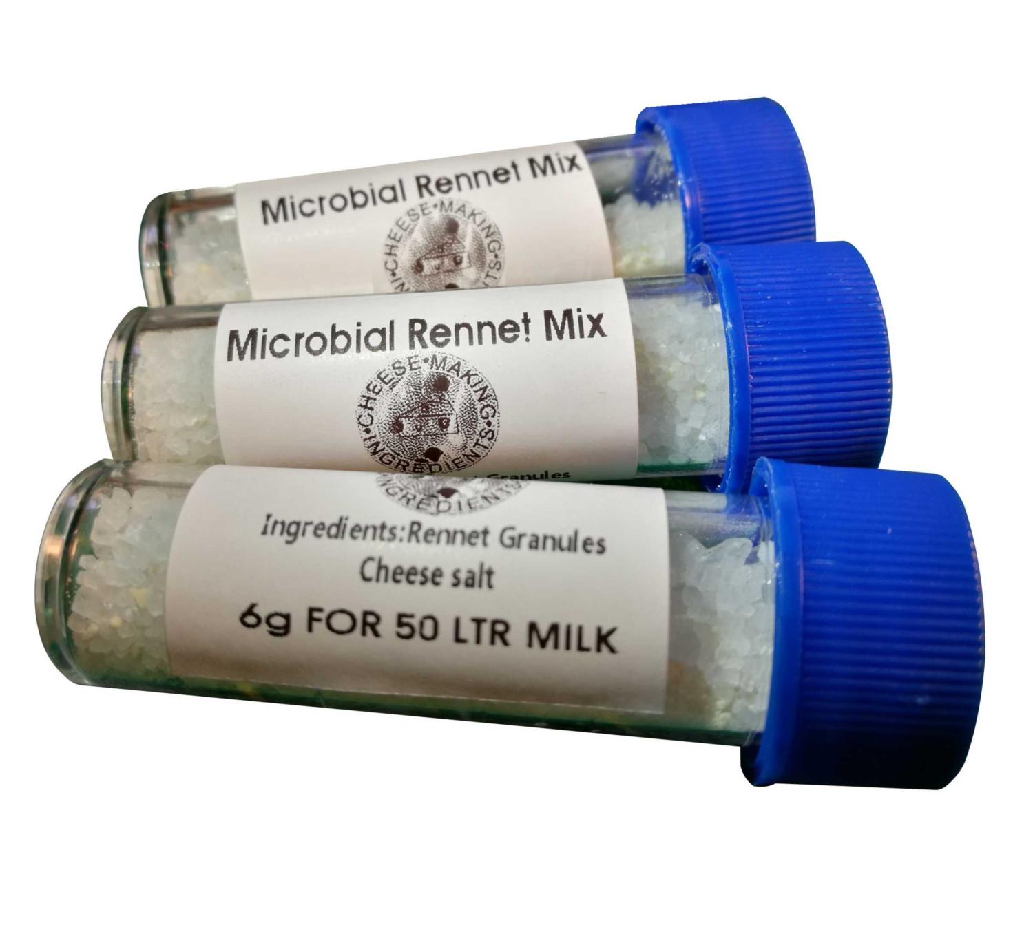 3 X Microbial Rennet & Cheese Salt Mix 6g | Rennin Cheese salt ...