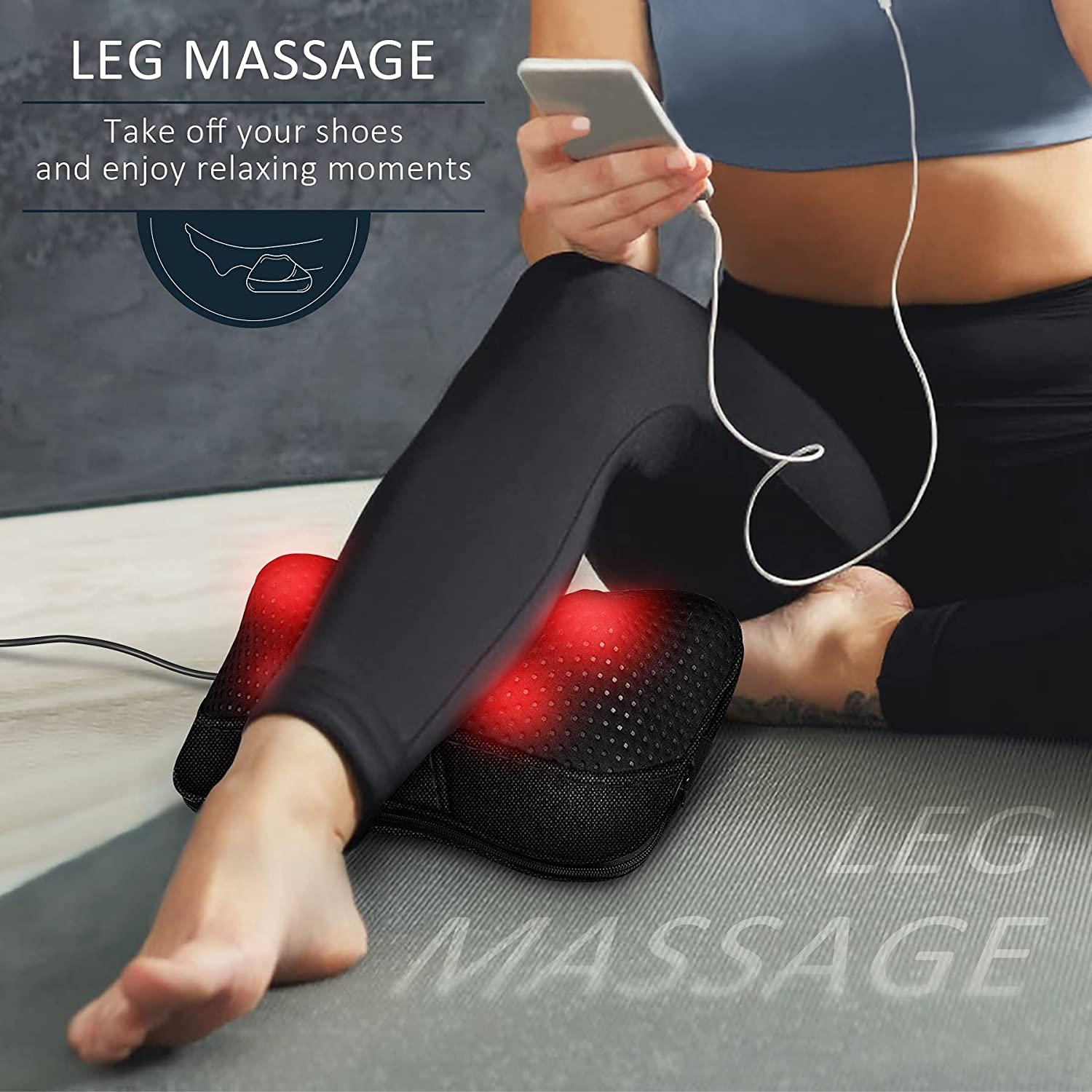 Electric Heat Massager Pillow for Back and Neck Pain Relief - Perfect ...