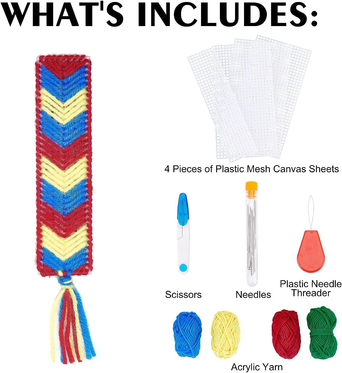 FREEBLOSS Plastic Canvas Bookmark Kit - Set of 8 Sheets for Embroidery ...