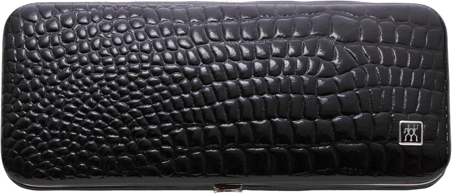 Premium 5-Piece Twin Manicure & Pedicure Set - Cowhide Kroko Edition ...