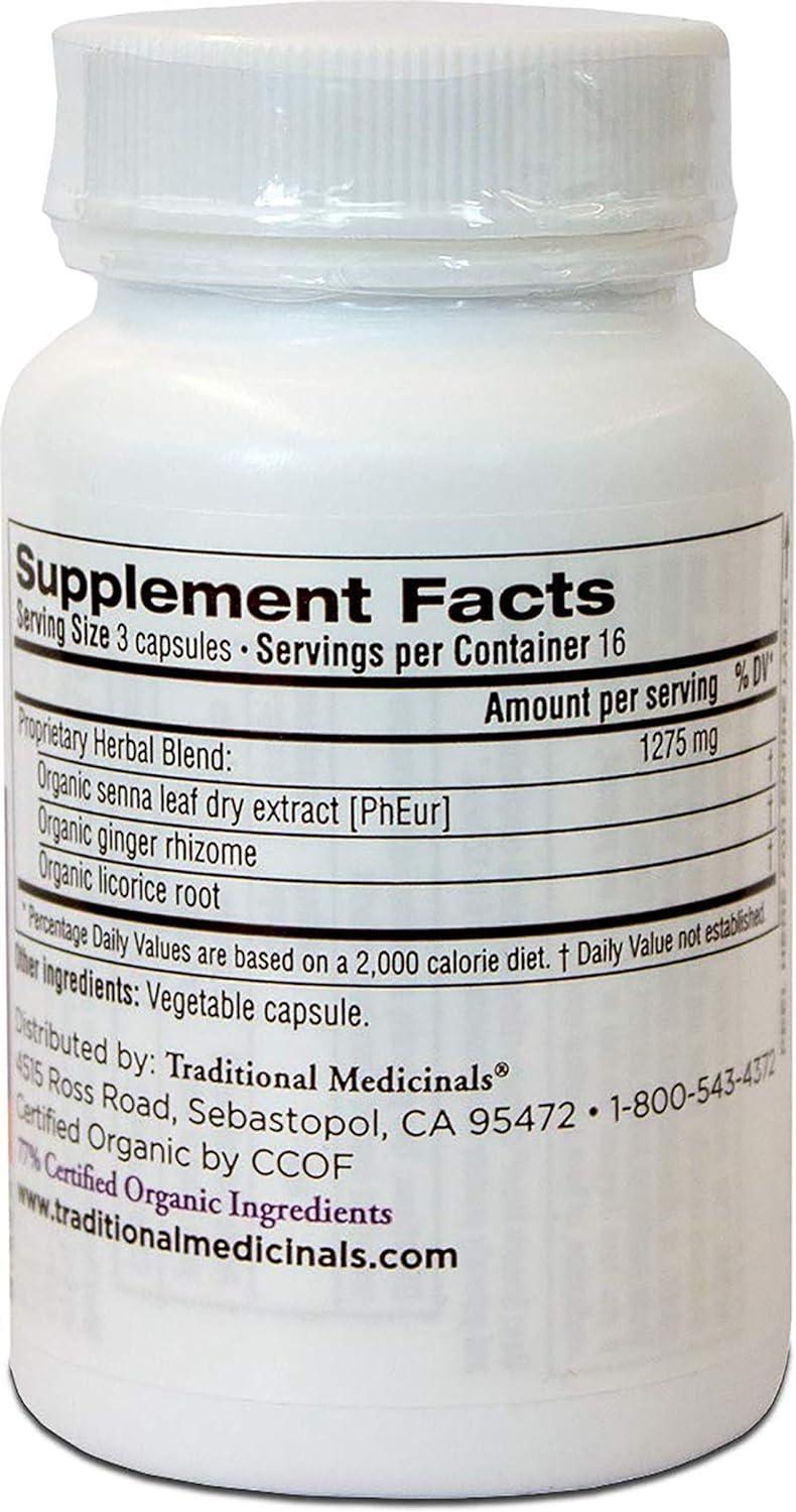 Traditional Medicinals Smooth Move Senna Laxative Capsules Natural ...