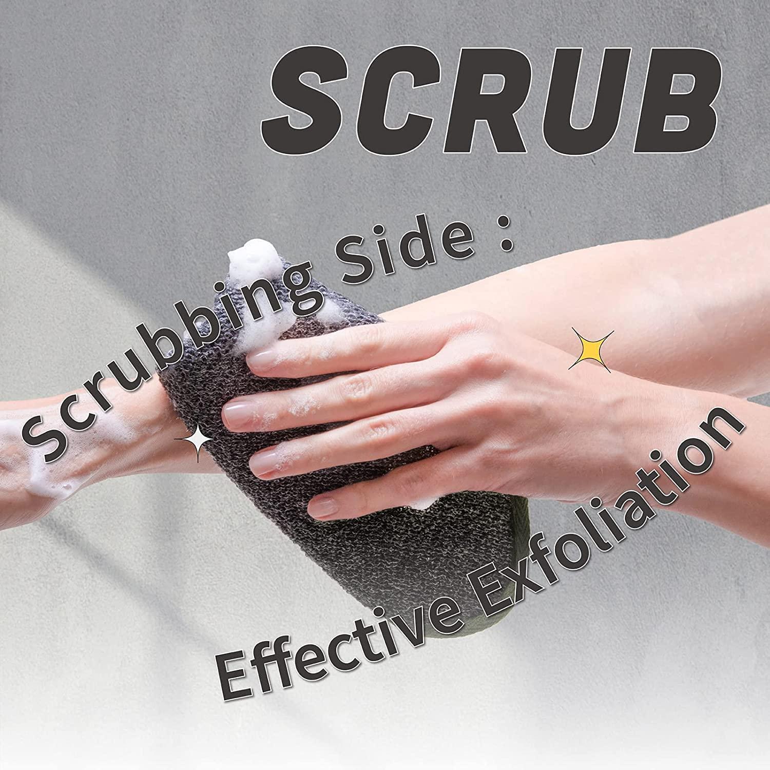 Premium Dual-Textured Exfoliating Washcloth | Soft & Scrubbing Sides ...