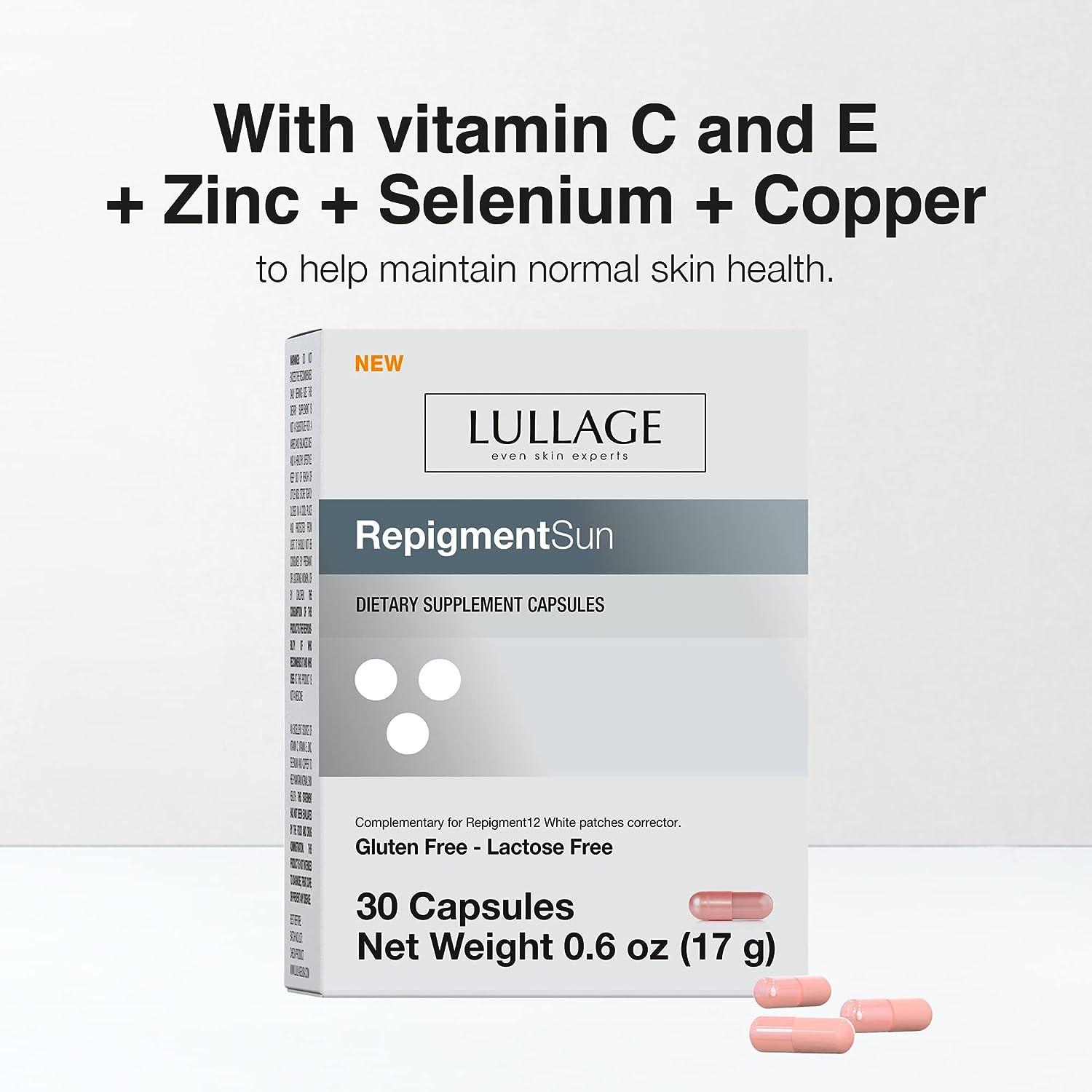 LULLAGE RepigmentSun Solar Capsules (30 Capsules) for Skin Health with ...