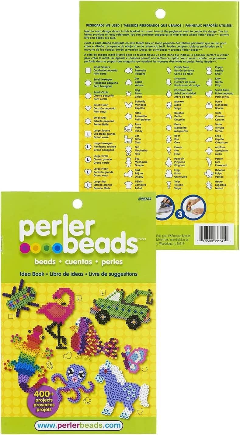 Perler 17605 Assorted Fuse Beads Kit with Storage Tray and Pattern Book ...
