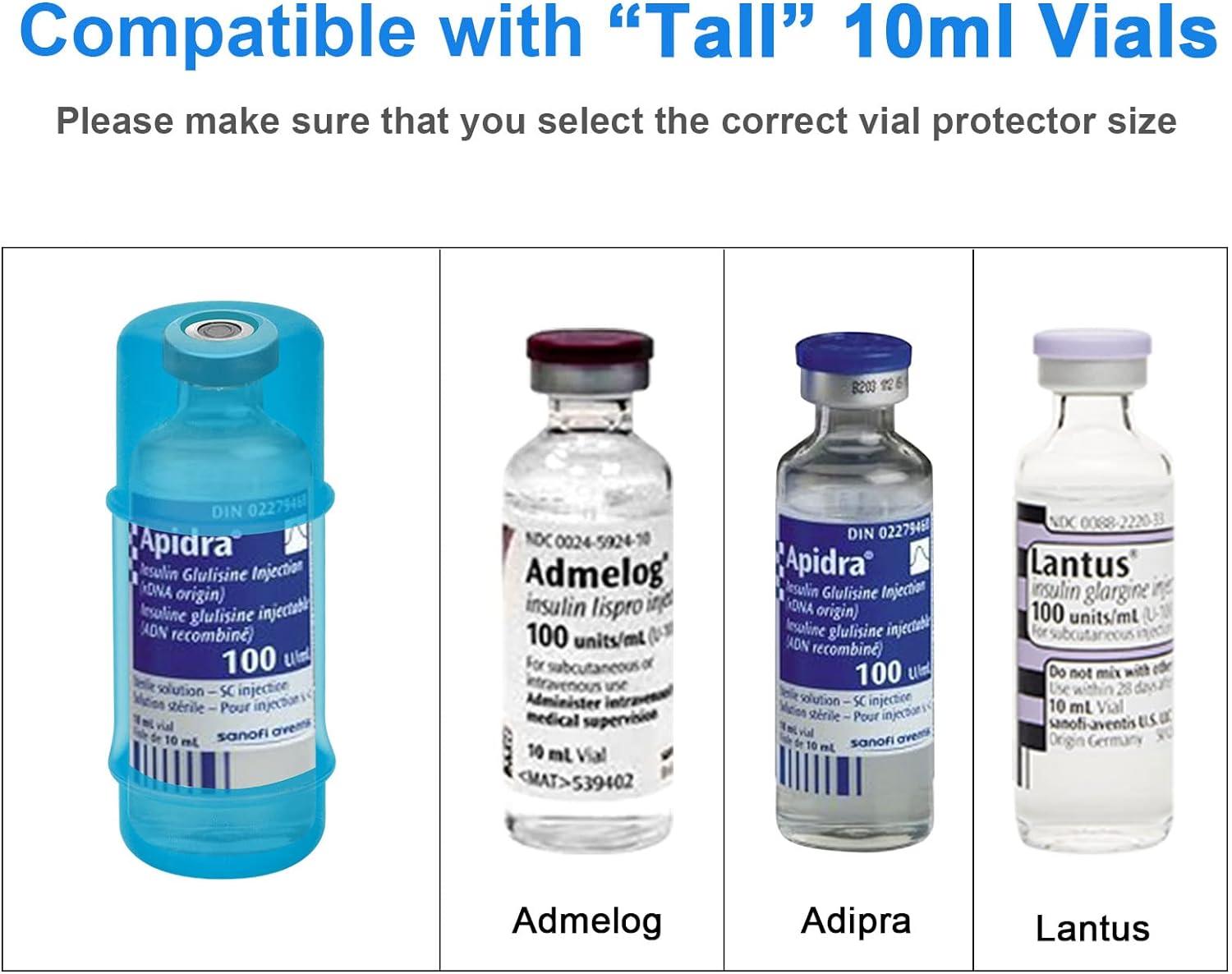 iGuerburn 3-Pack Tall Insulin Vial Protector for Lantus Apidra Admelog ...