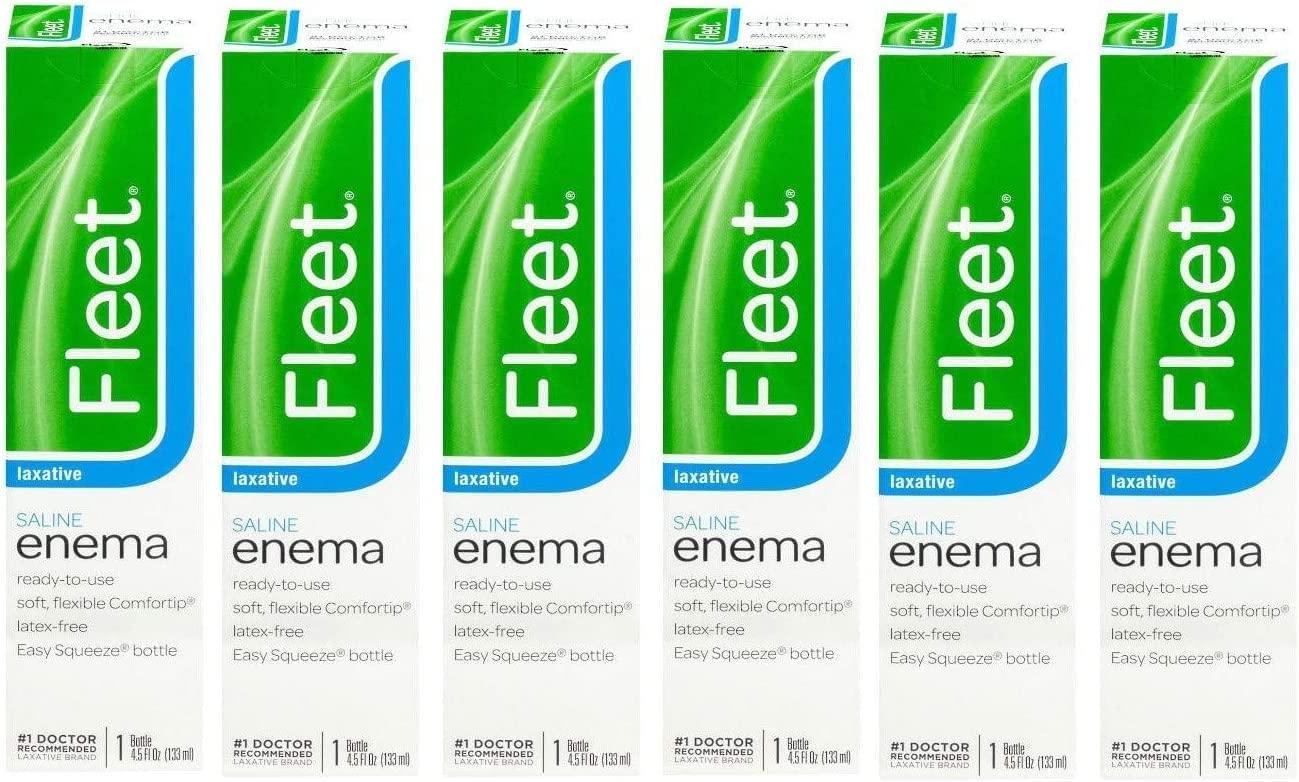 Fleet Laxative Saline Enema 4.5 fl oz - Pack of 6 | Fast Constipation ...